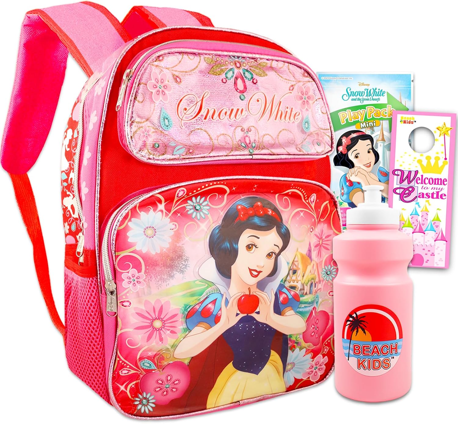 Amazon.com | Disney Snow White Large Backpack Set - Bundle with 16 ...