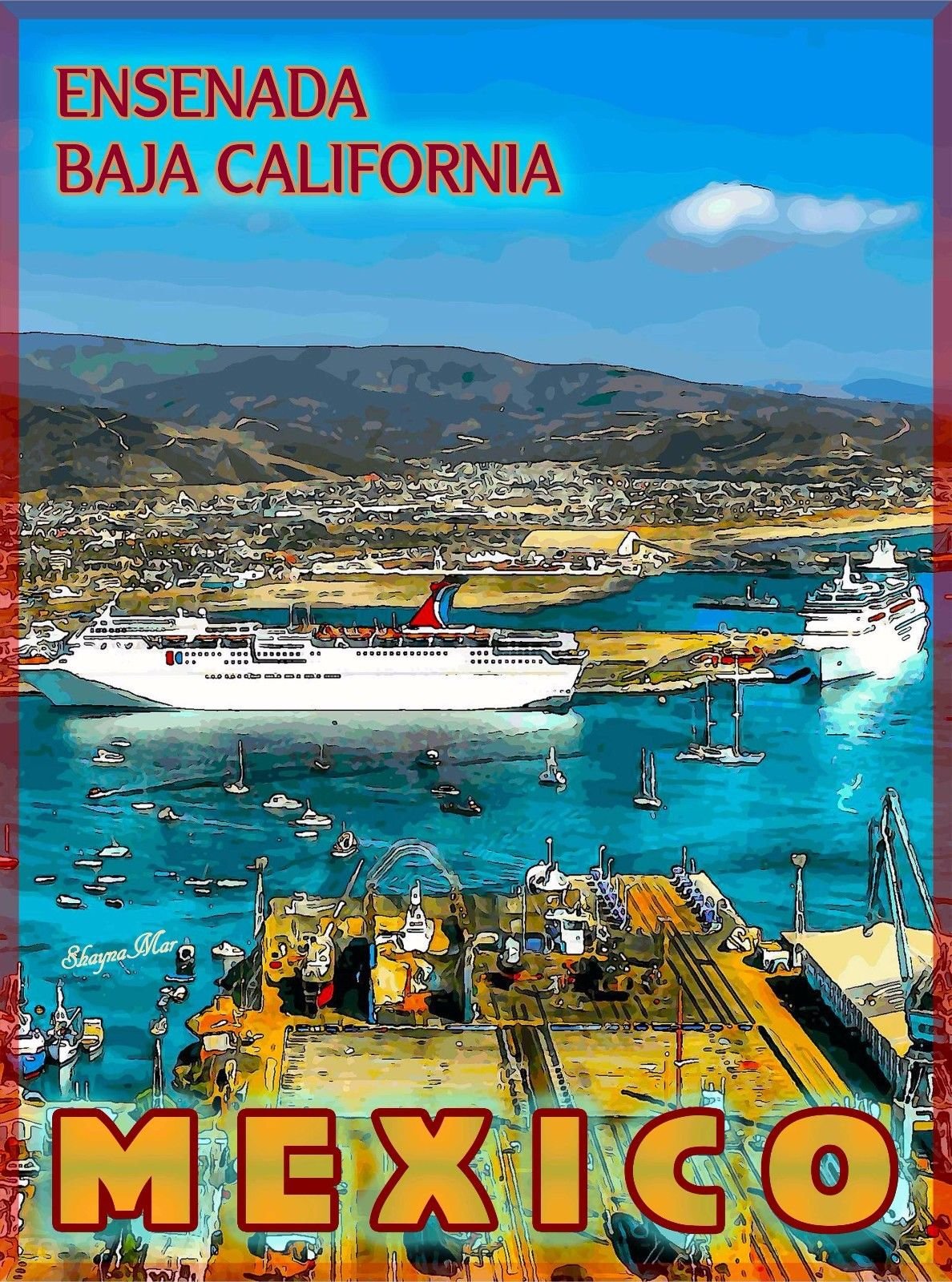 Amazon.com: Magnet Ensenada Baja California Beach Mexico Mexican Travel ...