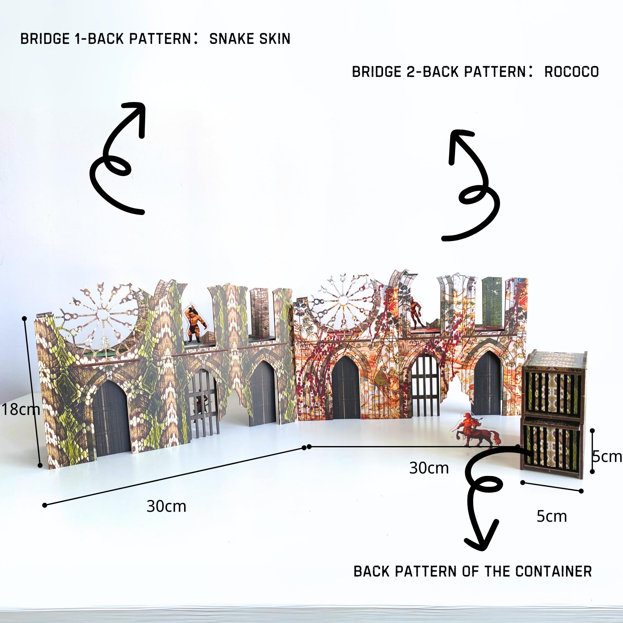 iPEAU Epic 2 Ruined Building Church Bridges Terrain Set for WH40K, DND ...