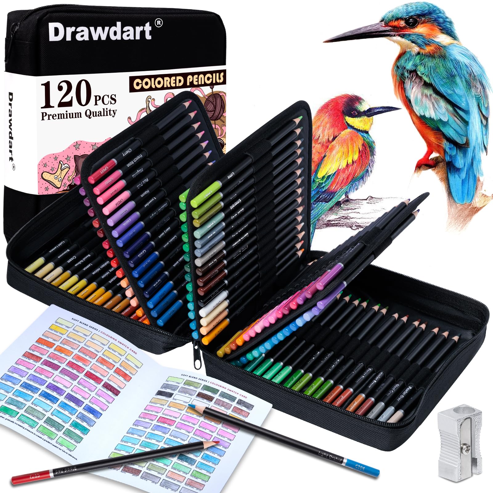 Snapklik.com : Drawdart 120 Colored Pencils For Adult Coloring Books ...