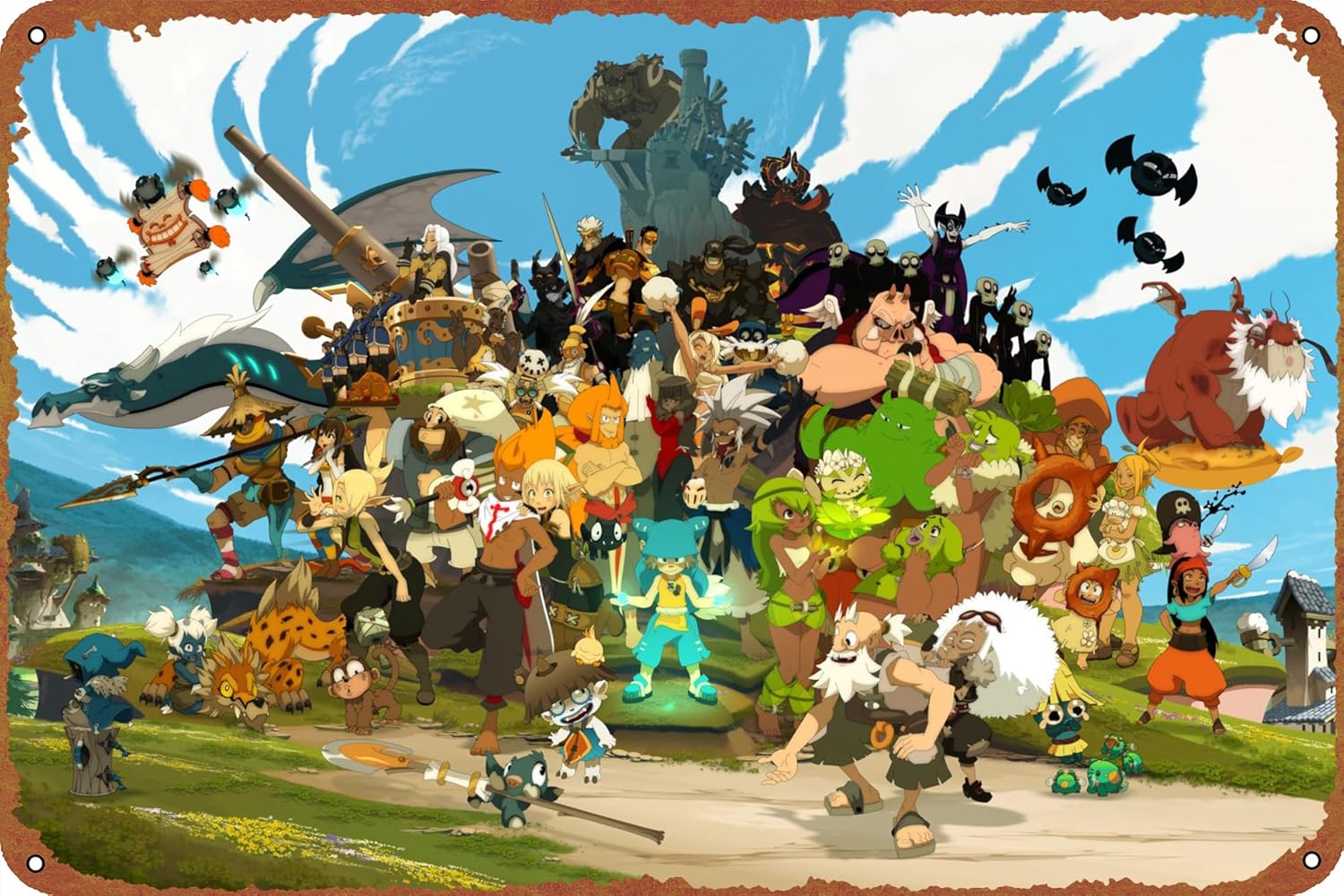 Amazon.com: Wakfu The World Of Twelve Anime Poster Sign Metal Tin Sign ...