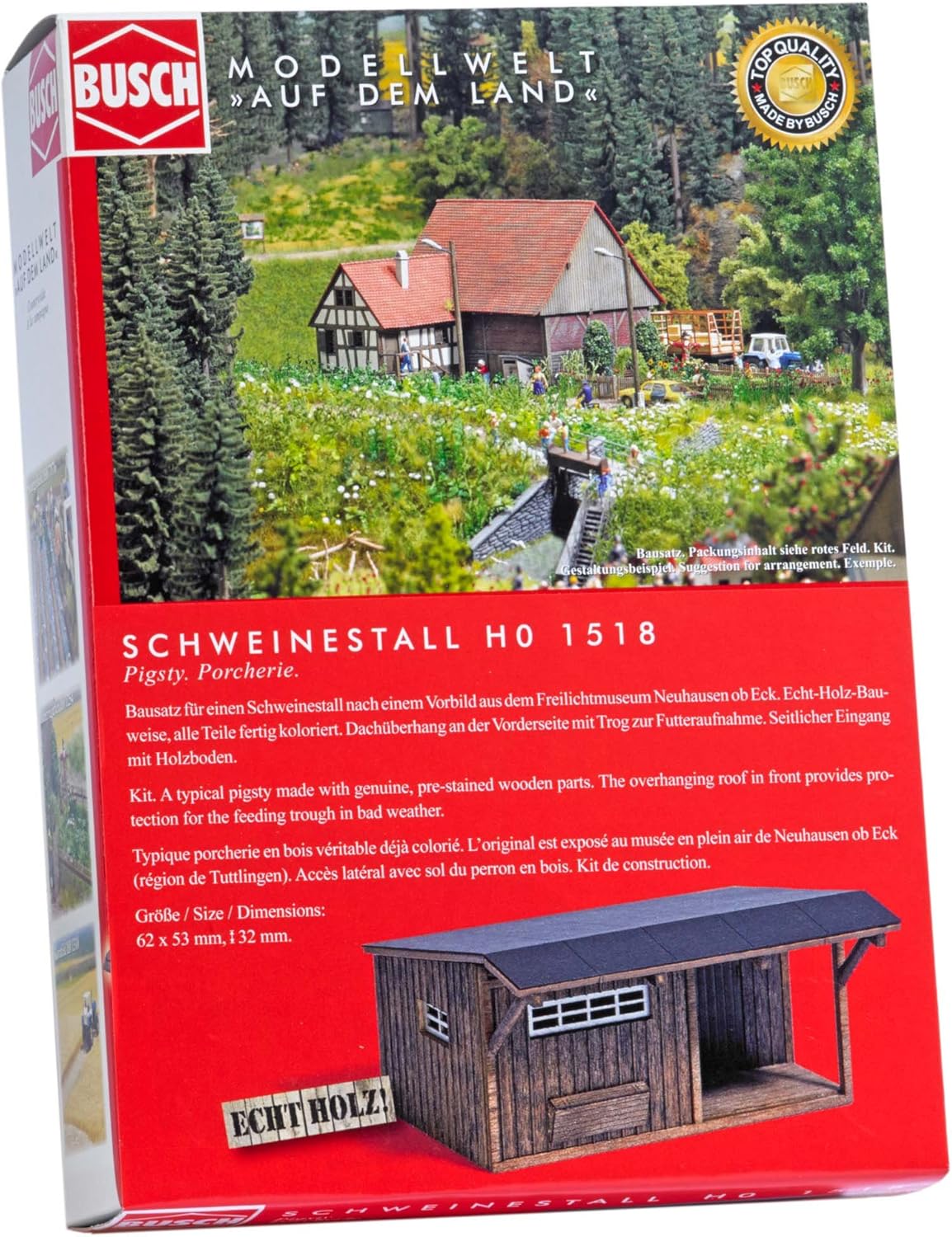 Amazon.com: Busch 1518 Pigsty HO Structure Scale Model Structure : Arts ...