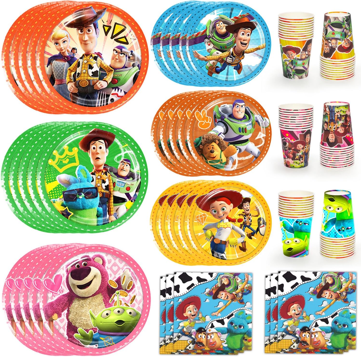 Amazon.com: Koseper 60pcs Toy Inspired Story Party Plates Toy Inspired ...