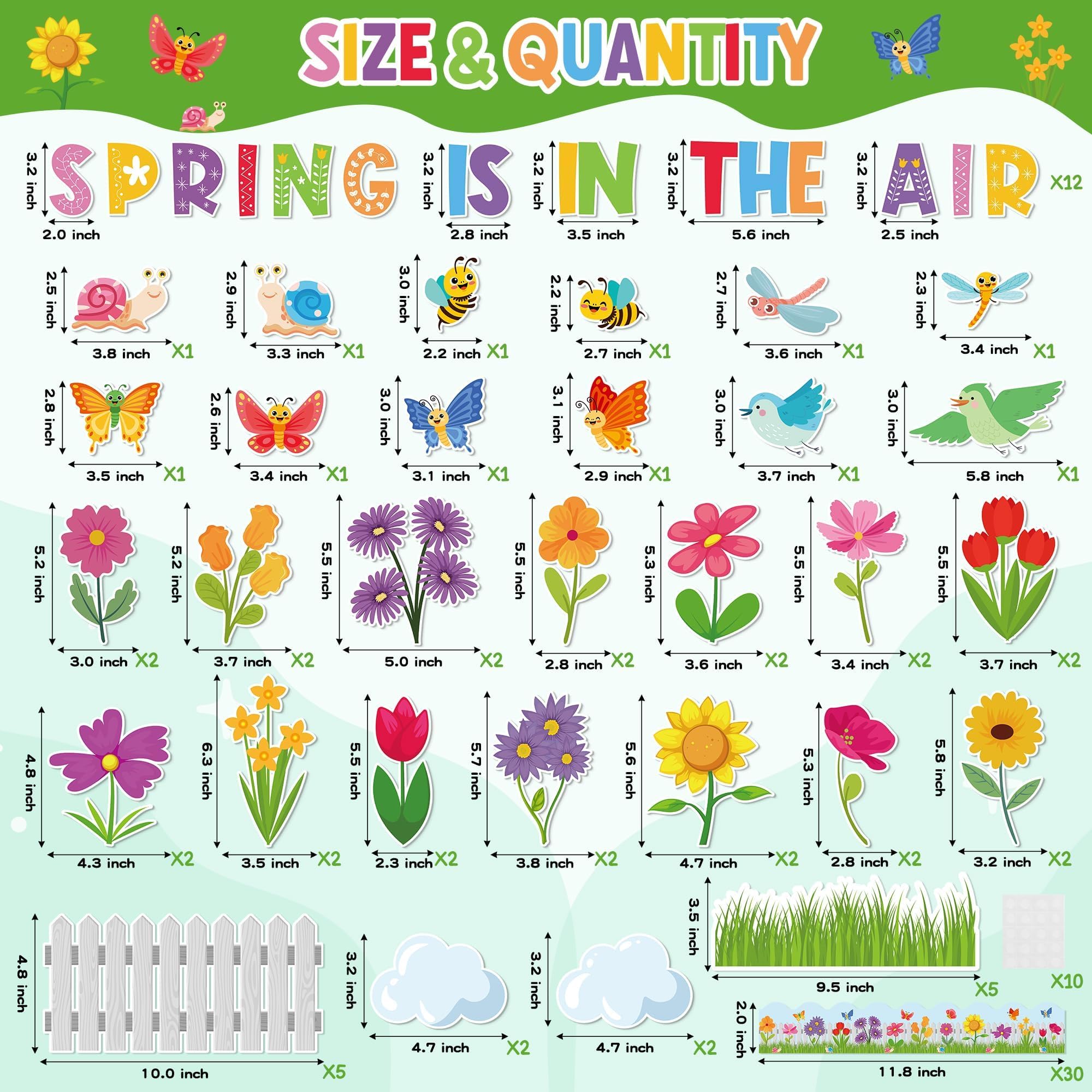 Snapklik.com : Easter Spring Sky Bulletin Board Cutouts - 119P Spring ...