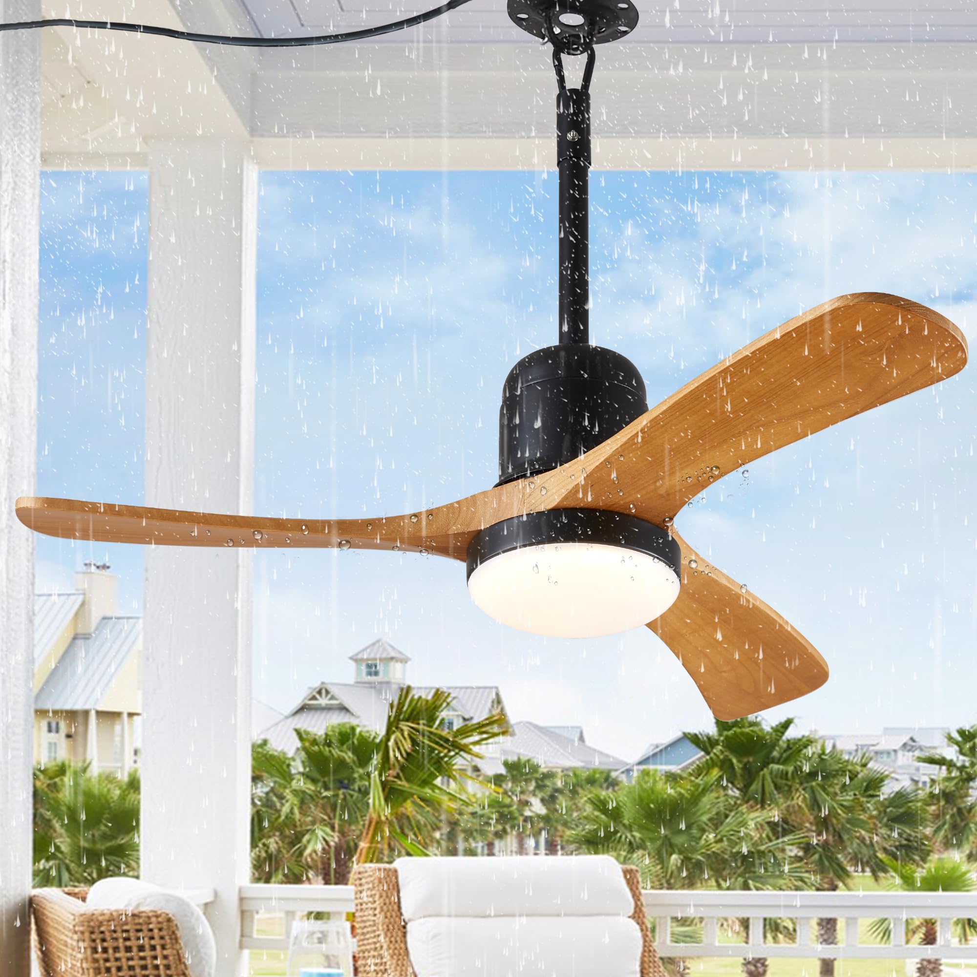 Amazon.com: 36" Outdoor Gazebo Fan, Plug-In Wet Rated Outdoor Ceiling ...