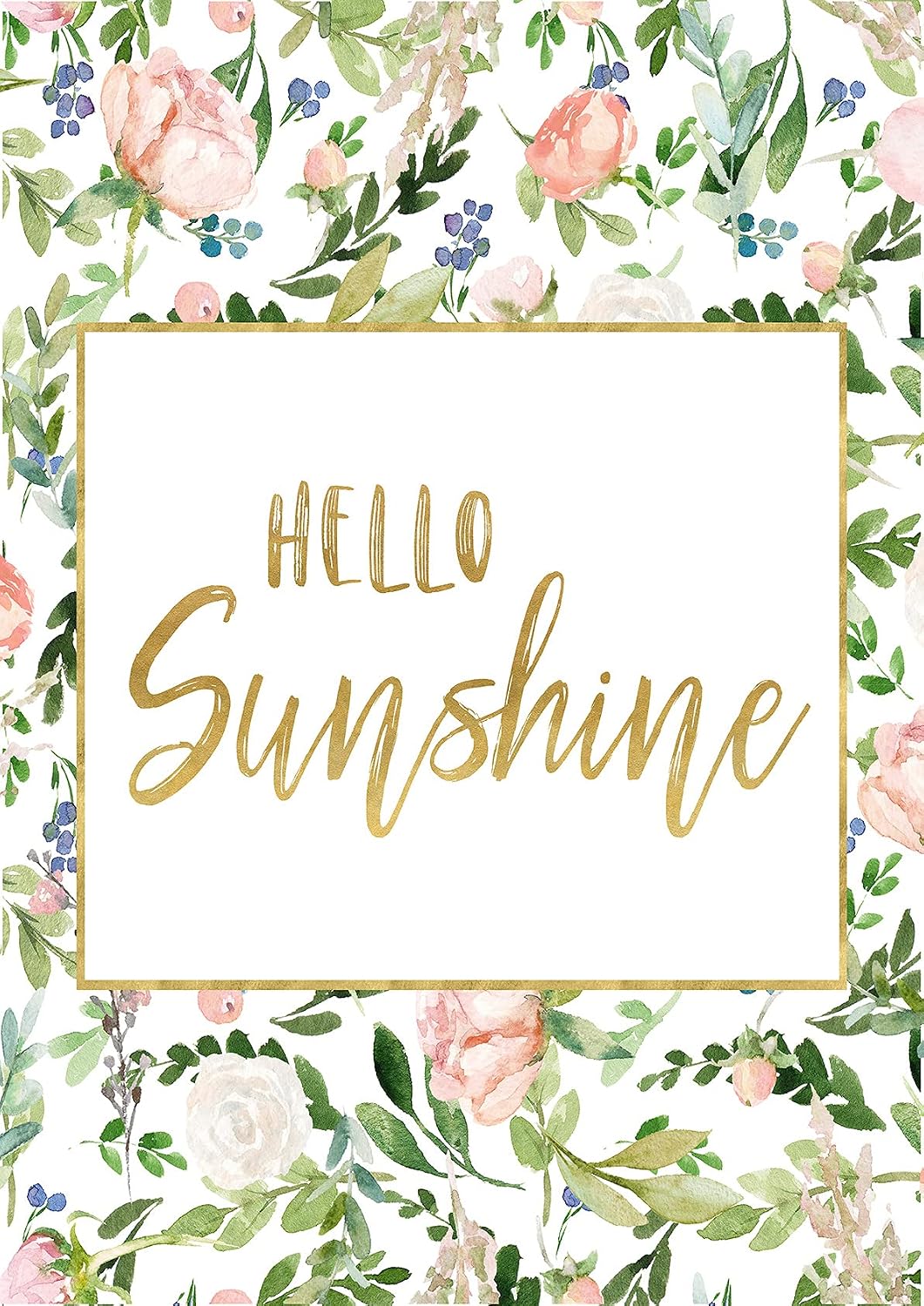 A4 Print Wall Art Posters Hello sunshine print, floral wall art ...