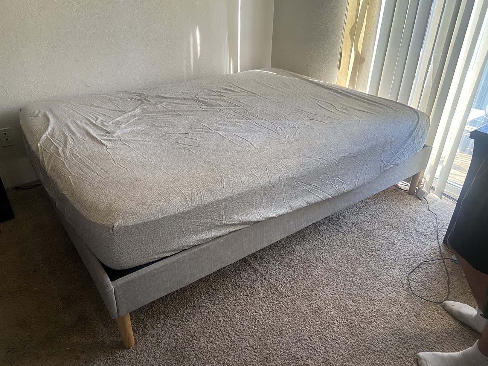 $28/mo - Finance Eternity Soft Grey Upholstered Bed Frame, California ...