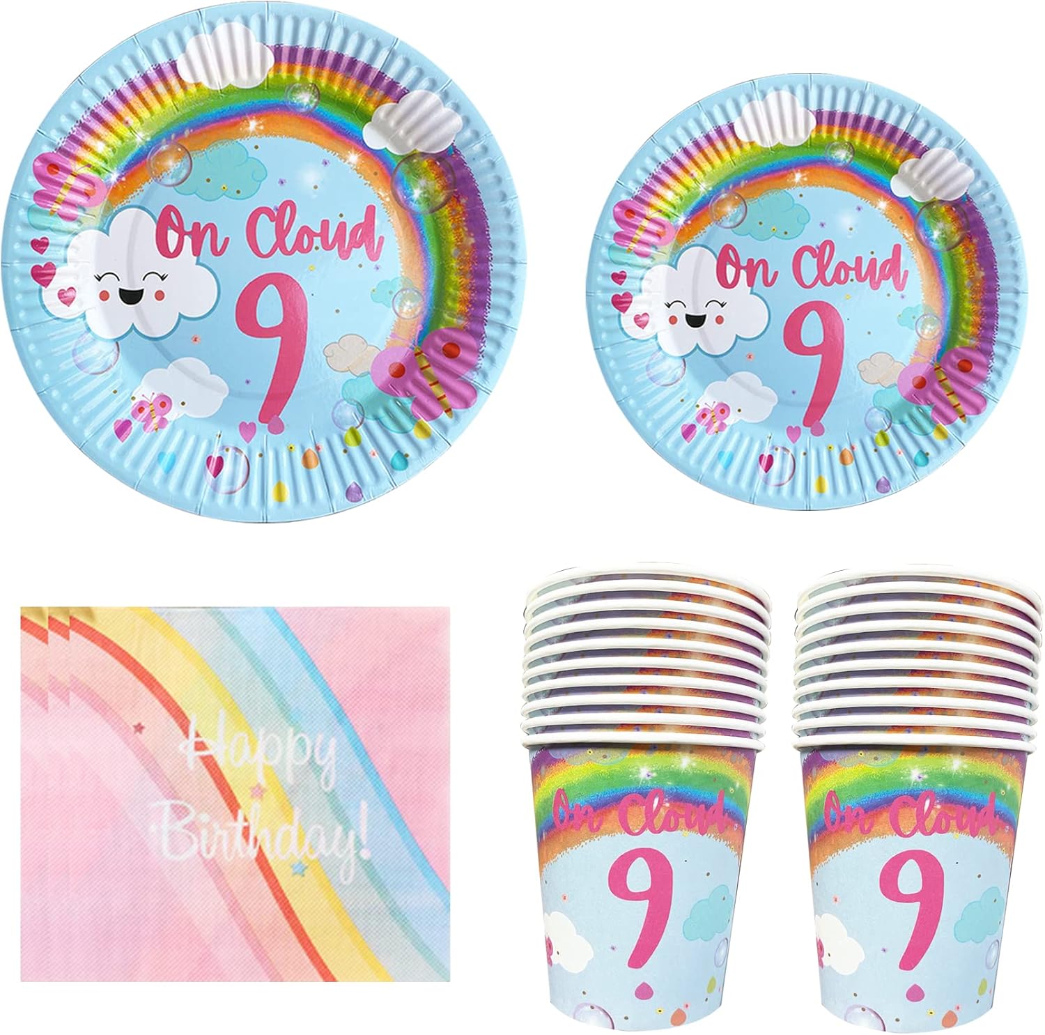 Amazon.com: On Cloud 9 Birthday Decorations For Girls，On Cloud 9 ...