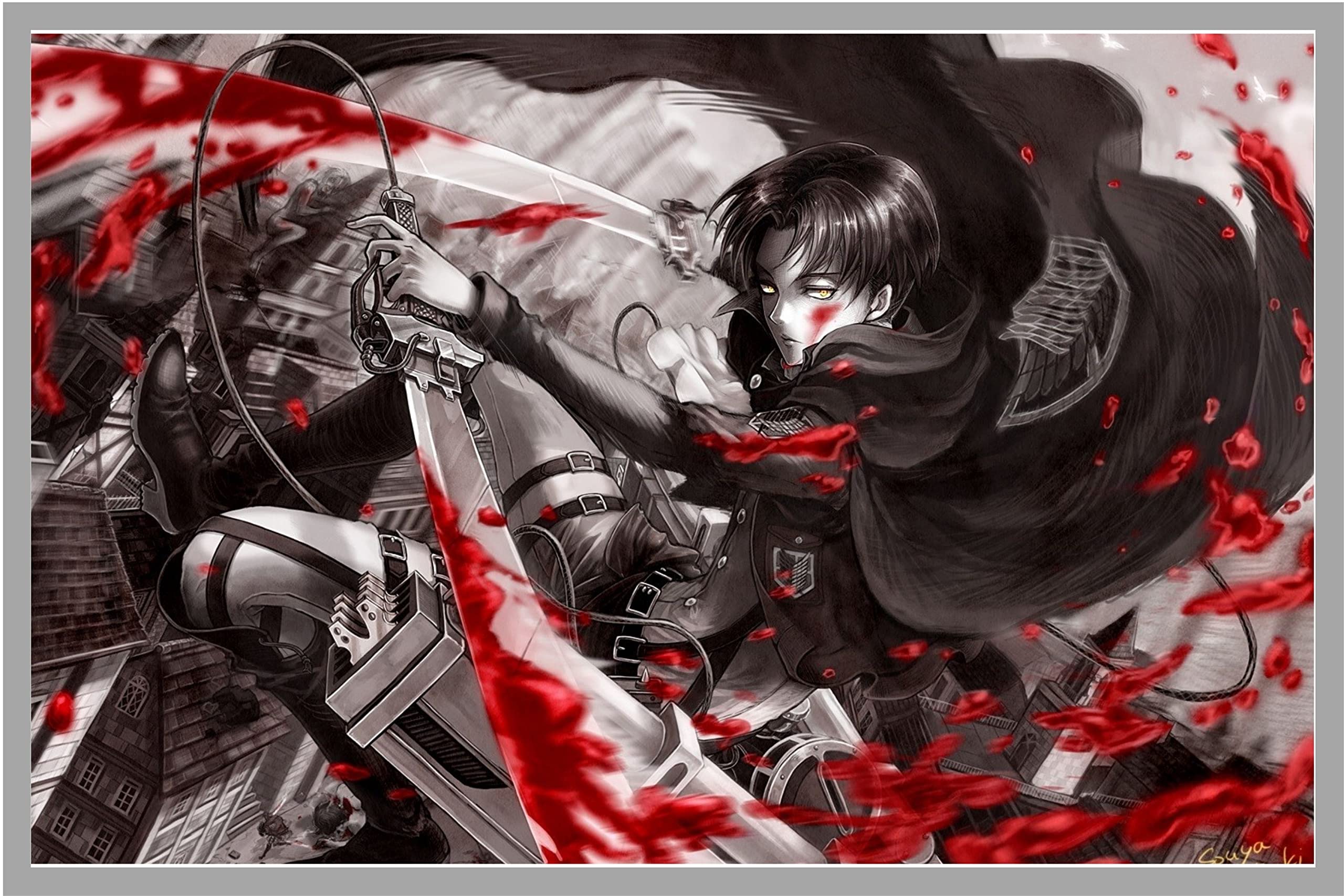 Attack On Titan Anime Poster Levi In Beast Mode Poster | Desertcart INDIA