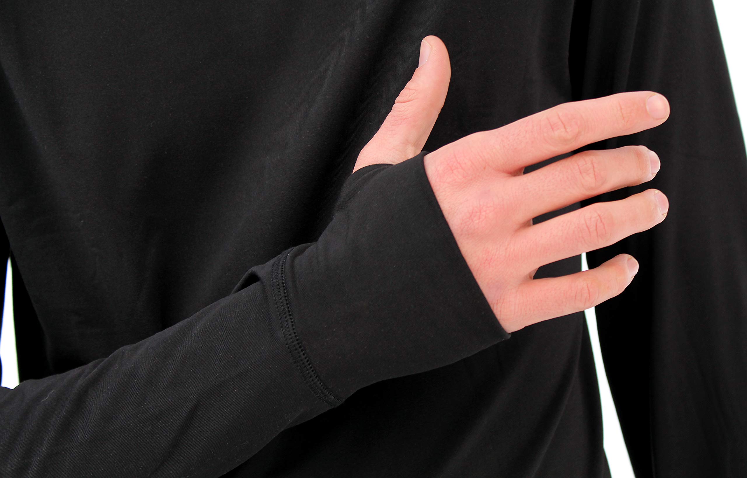 Face Mask Shirt - Mock Turtleneck (Gaiter-Neck Protection) Thermal Men ...