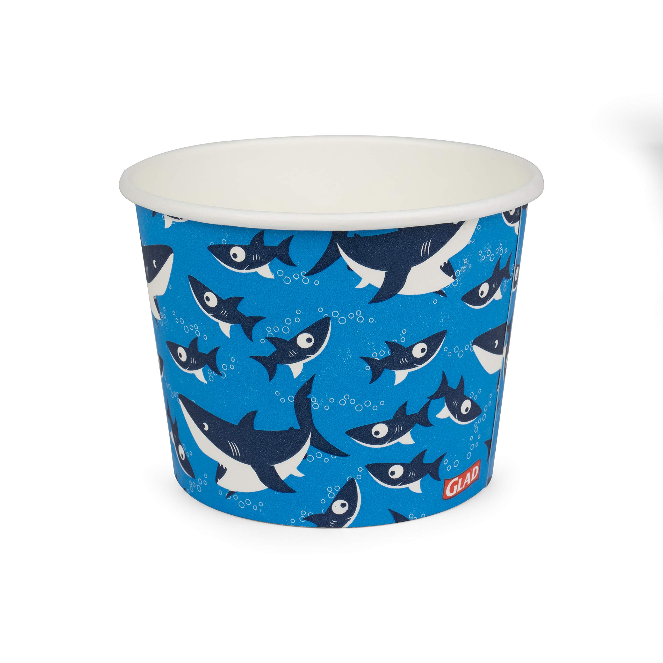 Snapklik.com : Glad Disposable Paper Snack Cups In Shark Design Snack ...