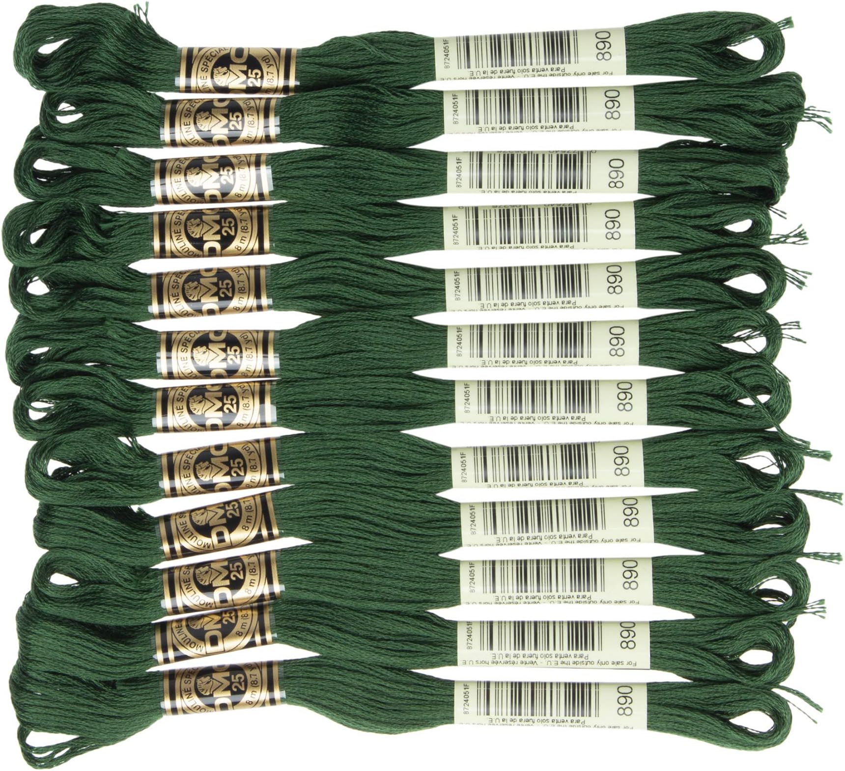 Amazon.com: DMC 6-Strand Embroidery Cotton Floss, Ultra Dark Pistachio ...