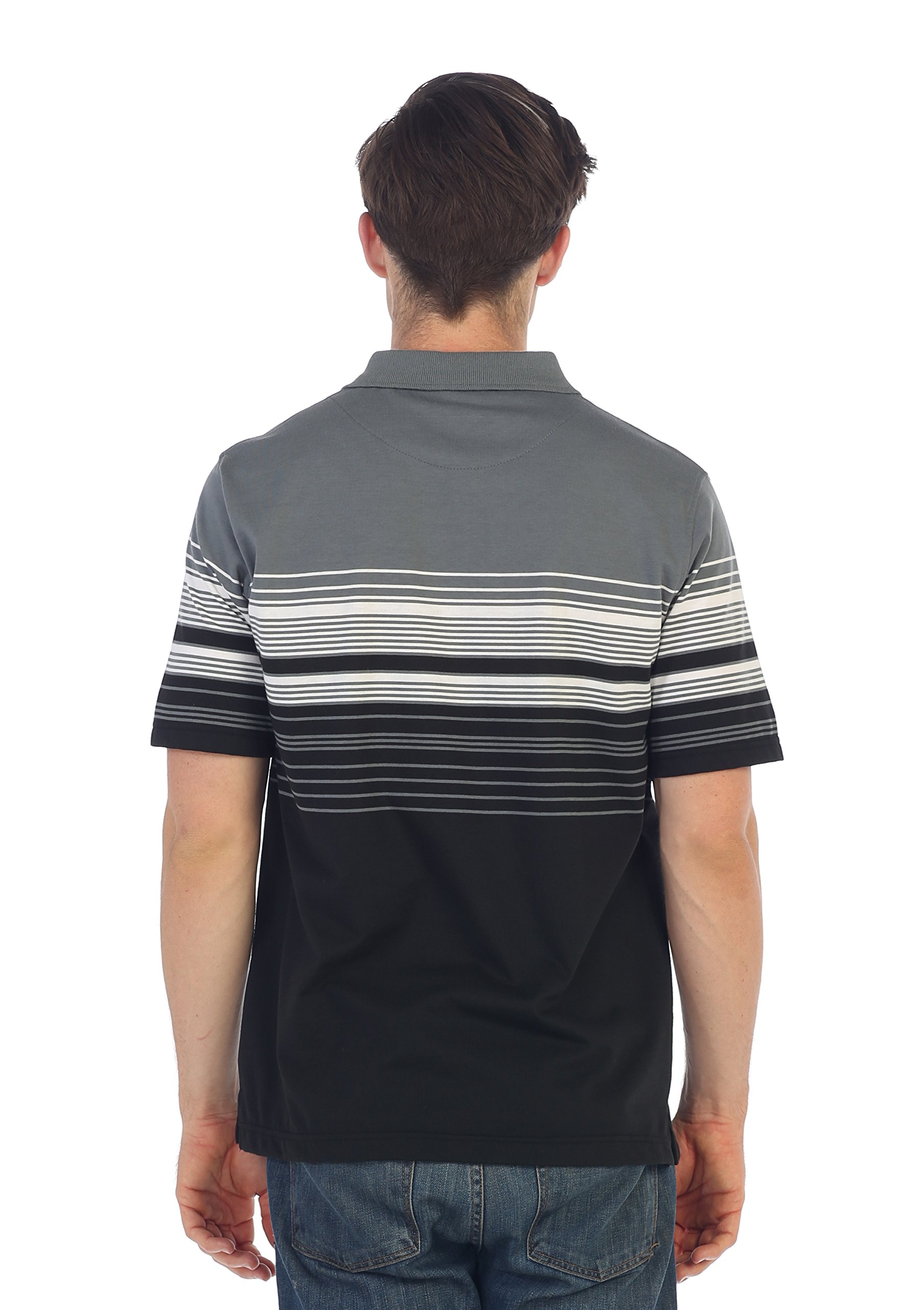 Snapklik.com : Gioberti Mens Slim Fit Striped Polo Shirt