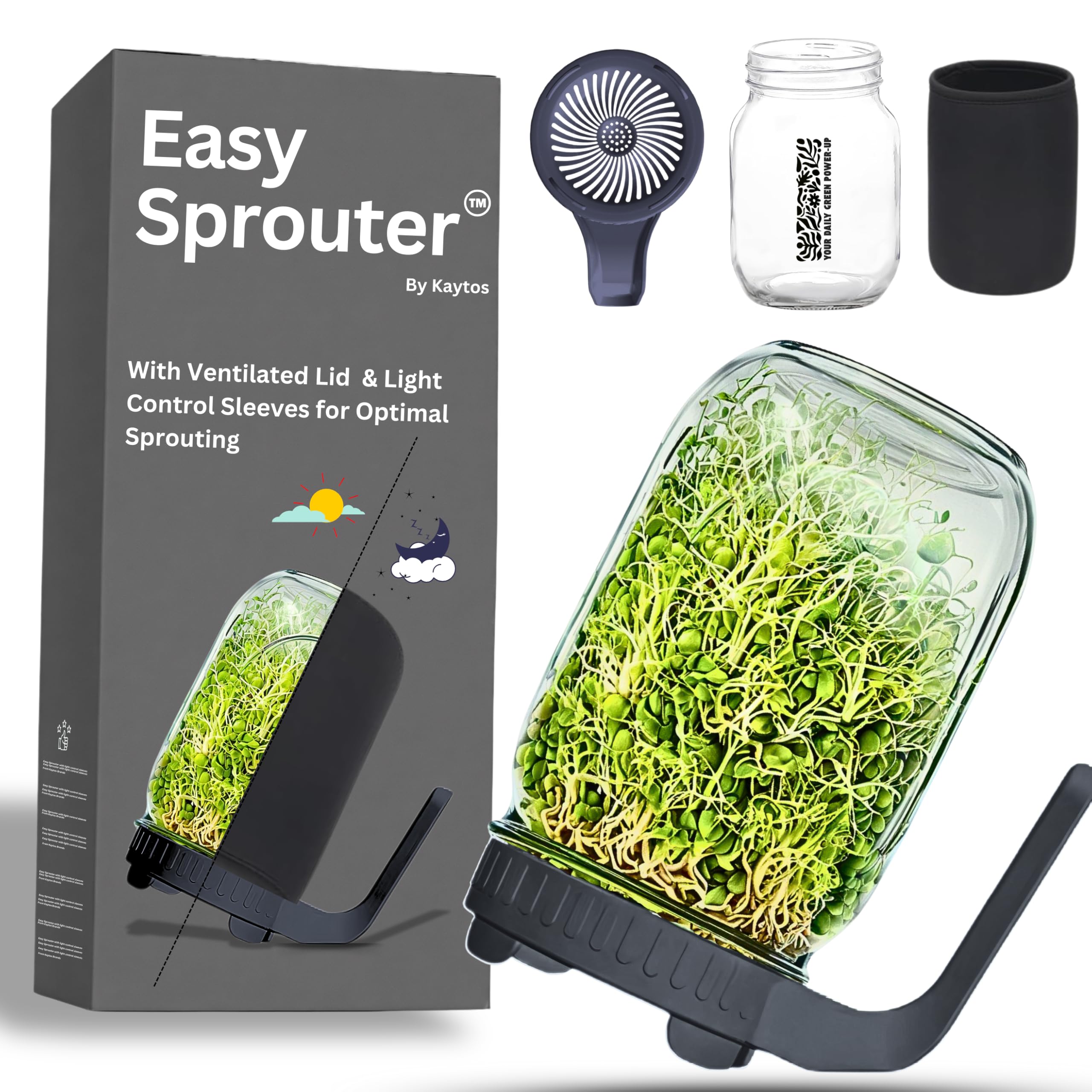 Kaytos Easy Sprouter | Sprout Maker | Hygenic Sprouting Maker with Air ...