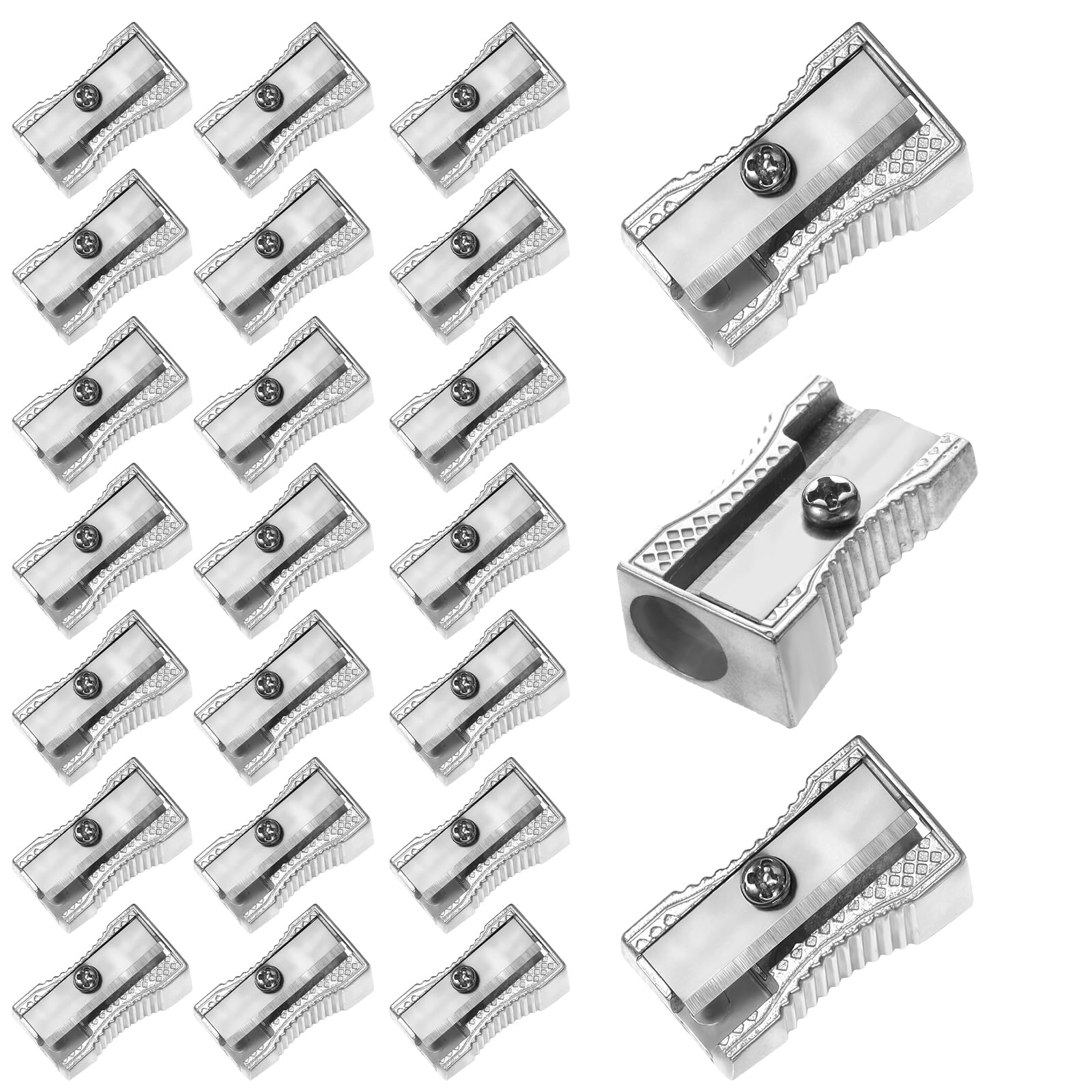 Amazon.com: 24 Pcs Pencil Sharpener Handheld Metal Mini Pencil ...