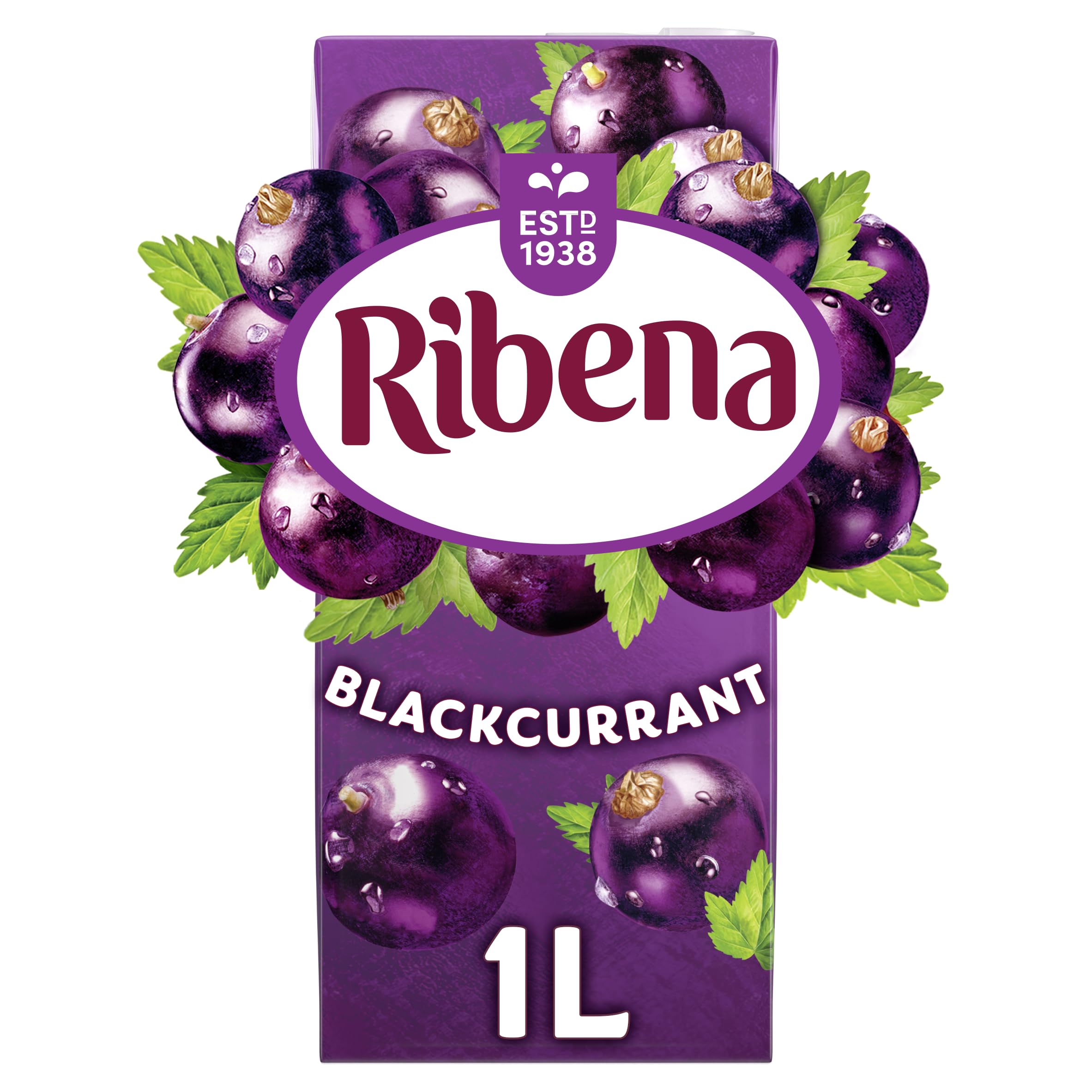 Ribena Blackcurrant Juice Drink Carton 1L | Real Fruit | Rich In ...