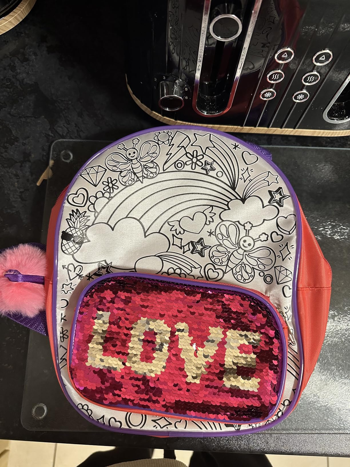 abeec Colour Your Own Backpack - Design Your Own Backpack with Sequin ...