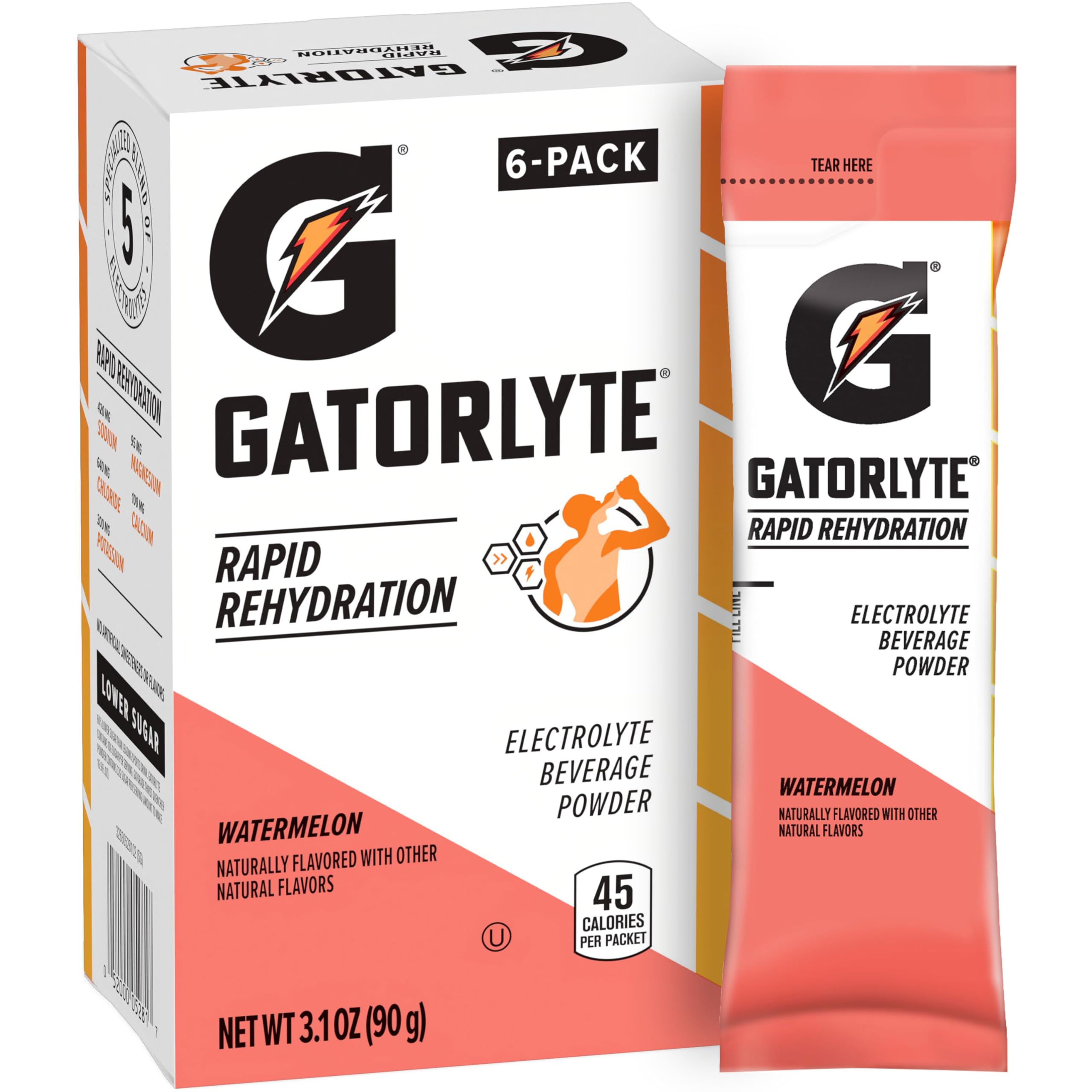 Amazon.com: Gatorlyte Powder Watermelon, 16.9oz (Pack of 6) : Health ...