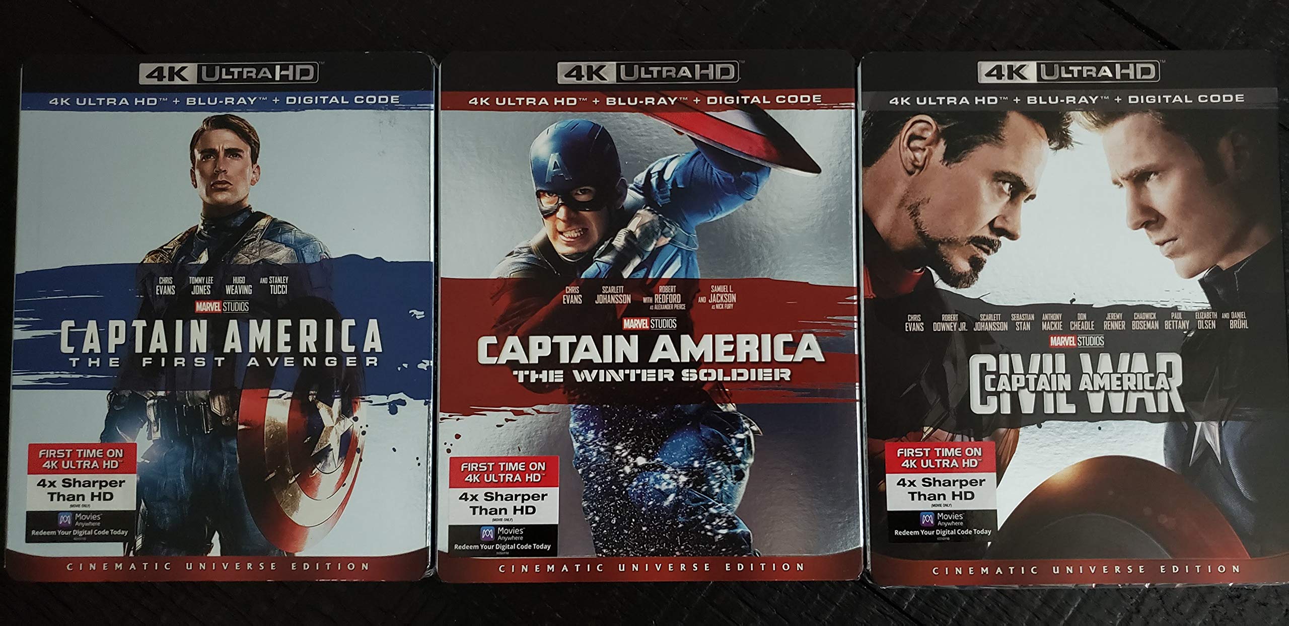 Buy CAPTAIN AMERICA Trilogy (4K UHD / Blu-ray with Slip Covers) [First ...