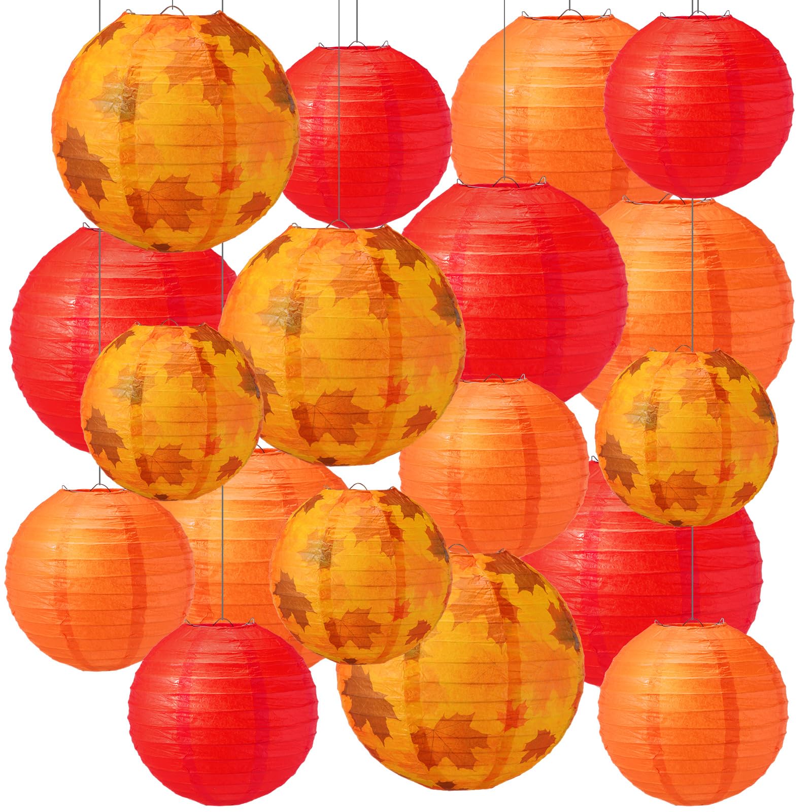 Autumn Decorations With Paper Lanterns