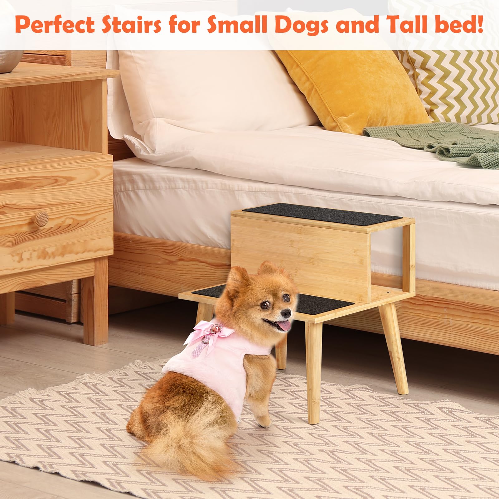 Dog Steps for Bed Small Dog Bed Steps for Dogs to Get on Couch Pet ...