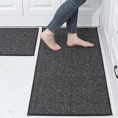 Amazon.com: BEQHAUSE Kitchen Rugs and Mats Set of 2, Non Skid Washable ...