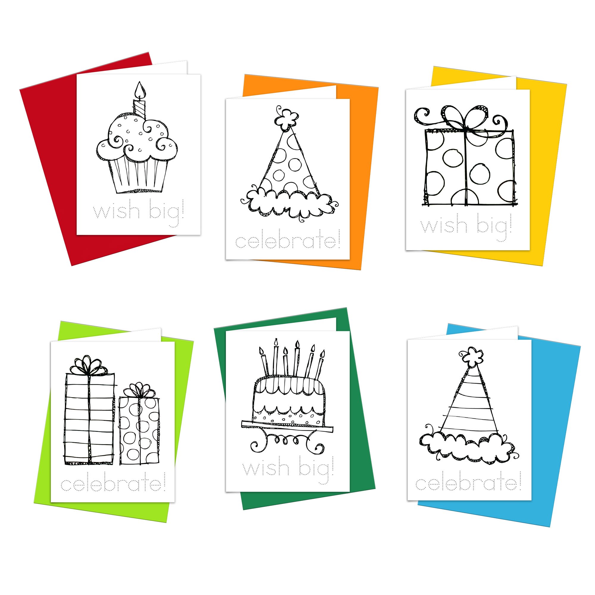 Buy Birthday Cards Happy Birthday Doodles Greeting Cards For Kids To 