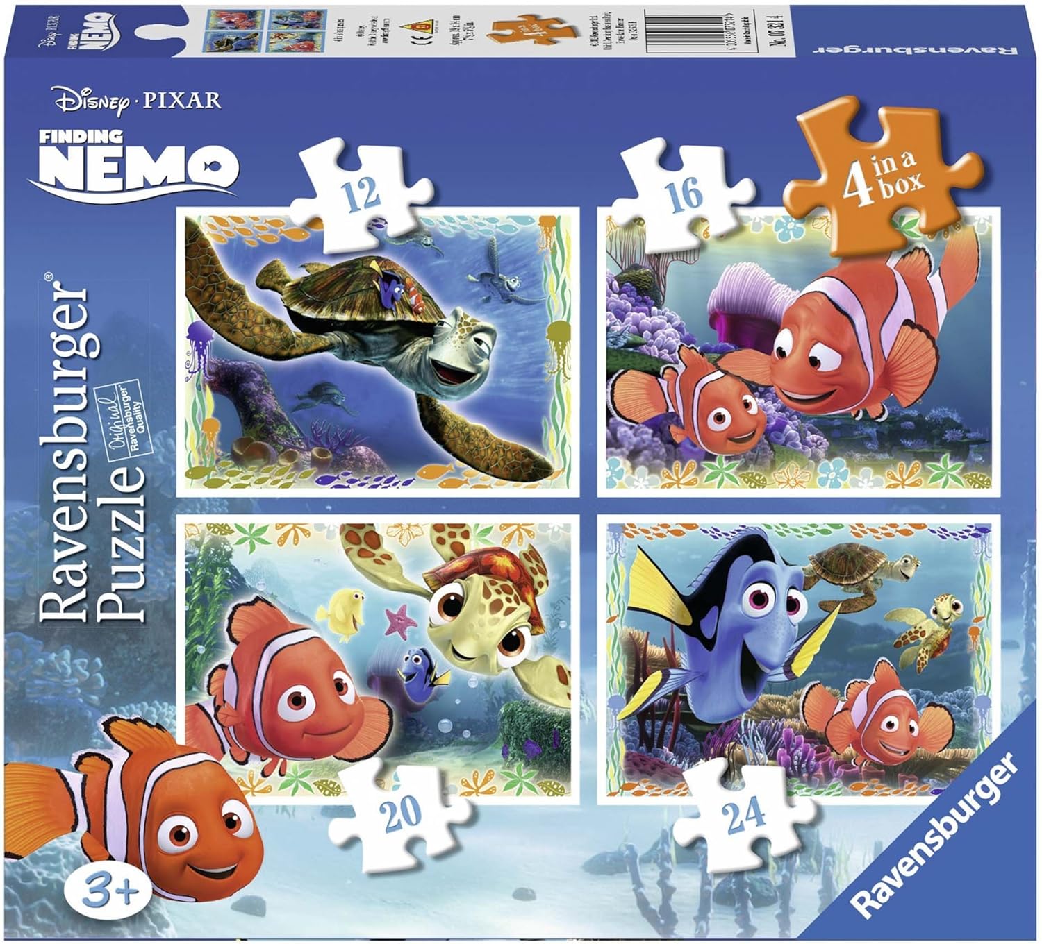 Ravensburger Disney Finding Nemo 4 in a Box (12, 16, 20, 24pc) Puzzle ...