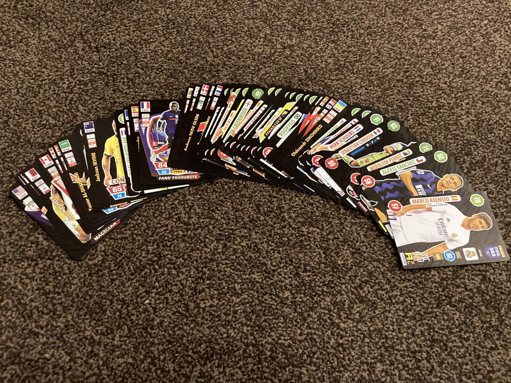 simyron 55 PCS World Cup Football Star Card Football Cards PVC Football ...