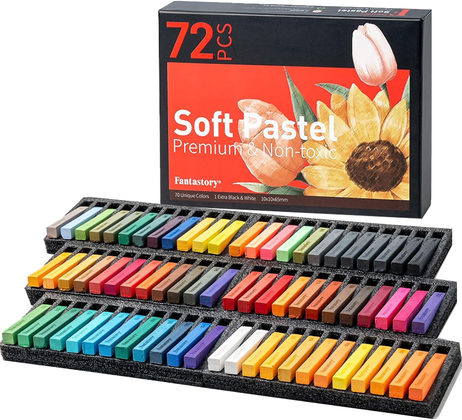 Amazon.com: Fantastory Acrylic Paint Set 24 Colors Long Soft Chalk ...