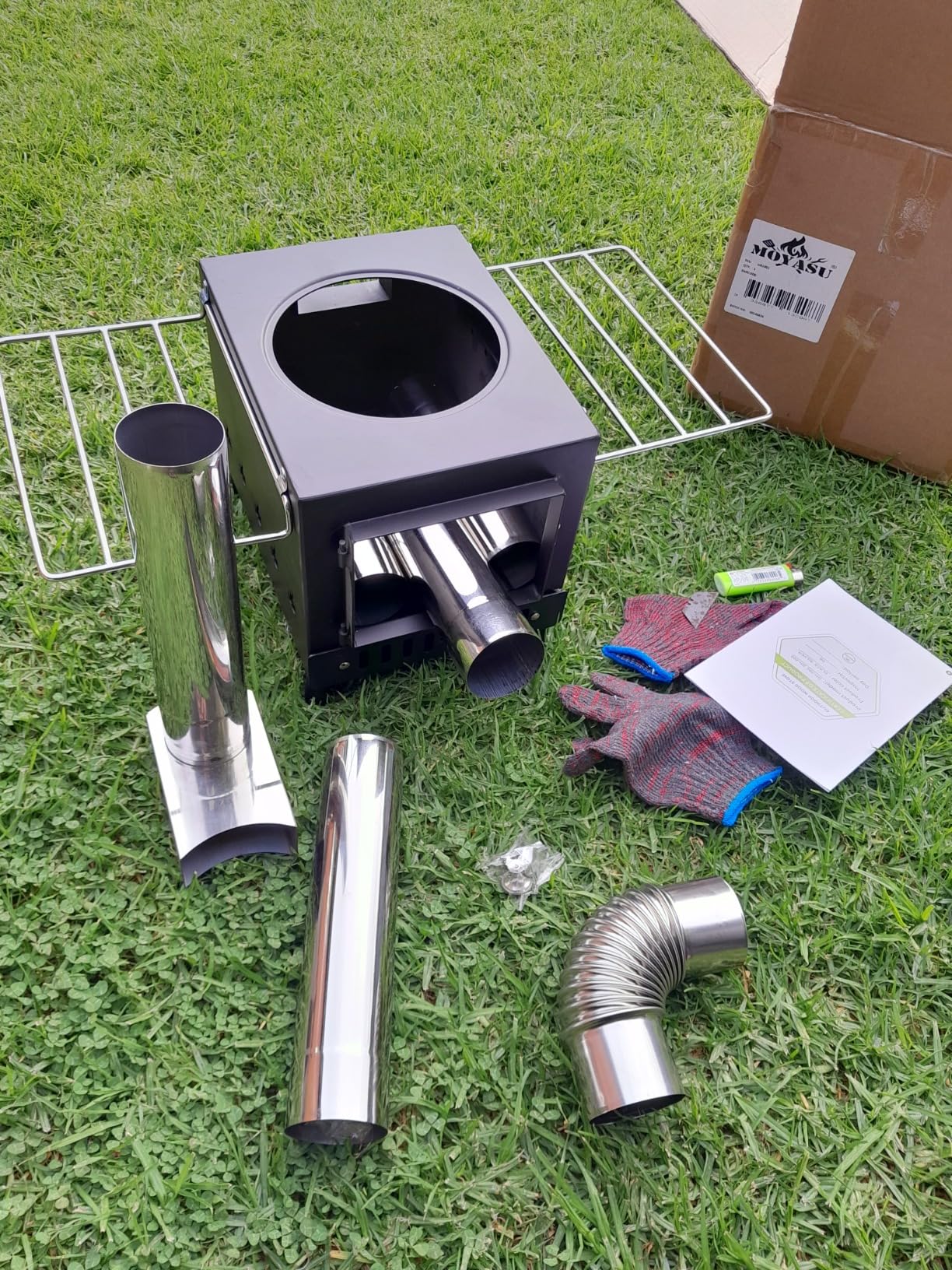 Moyasu Camping Oven Camp Stove Portable Caravan Cooker Wood Charcoal ...