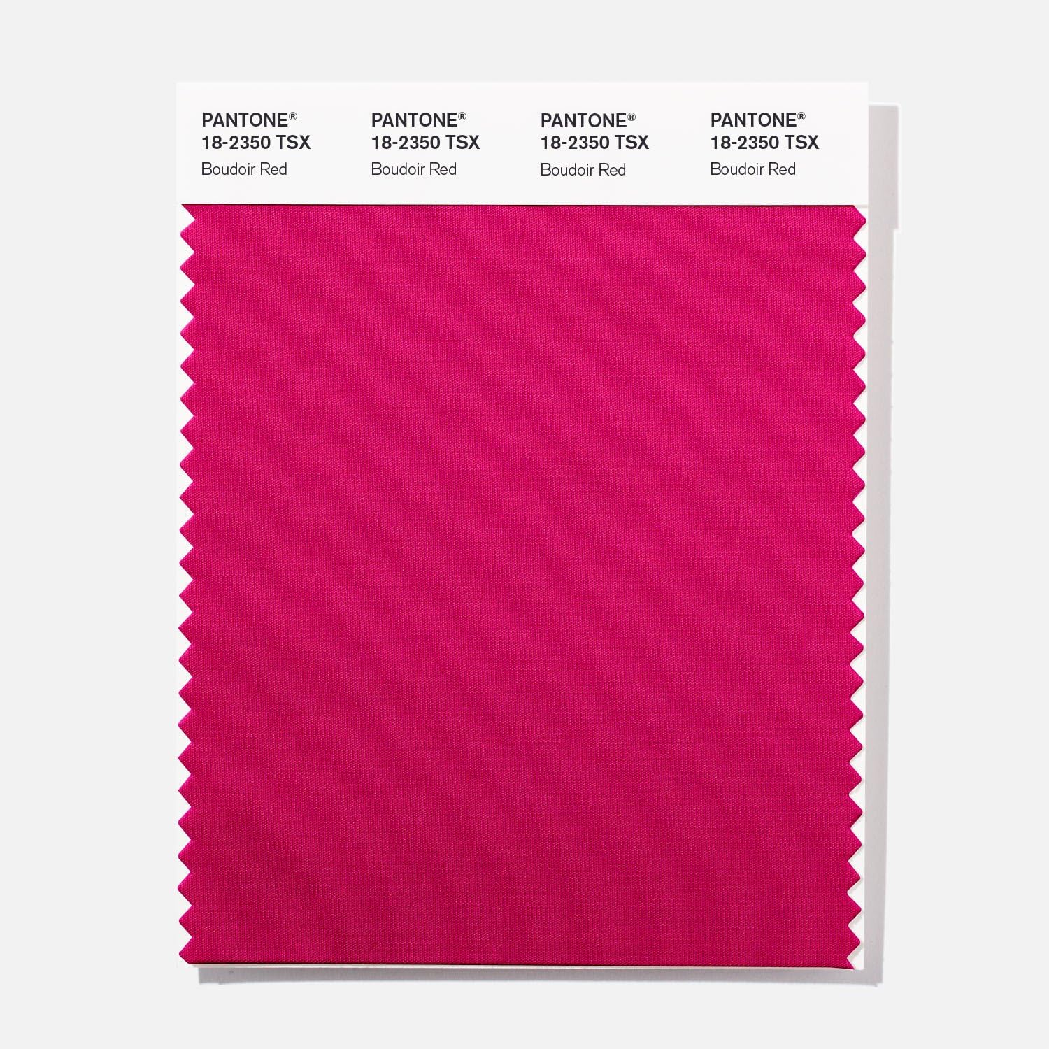 PANTONE 18-2350 TSX Polyester Standards Swatch Card - Boudoir Red ...