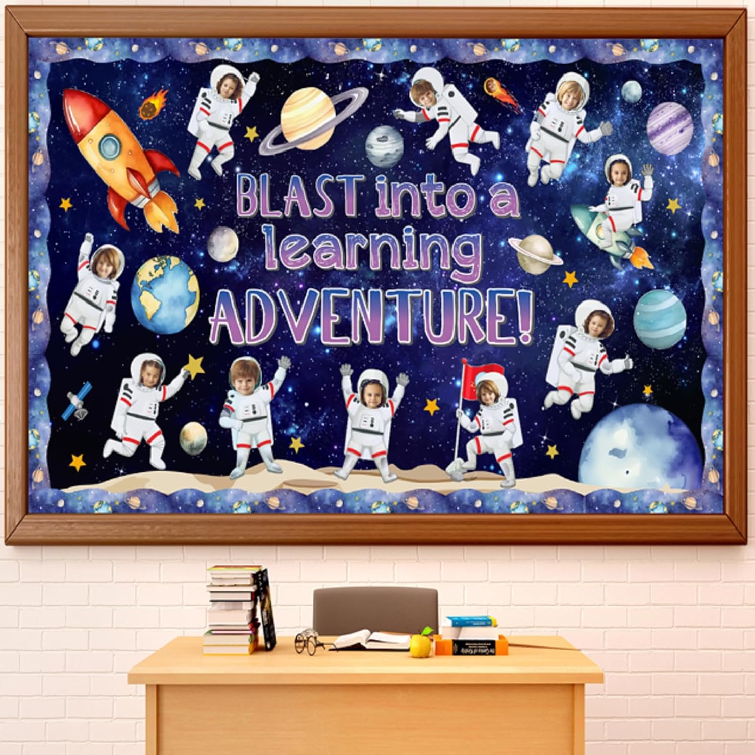 Outer Space Bulletin Board Set Space Classroom Decorations Blast into a ...
