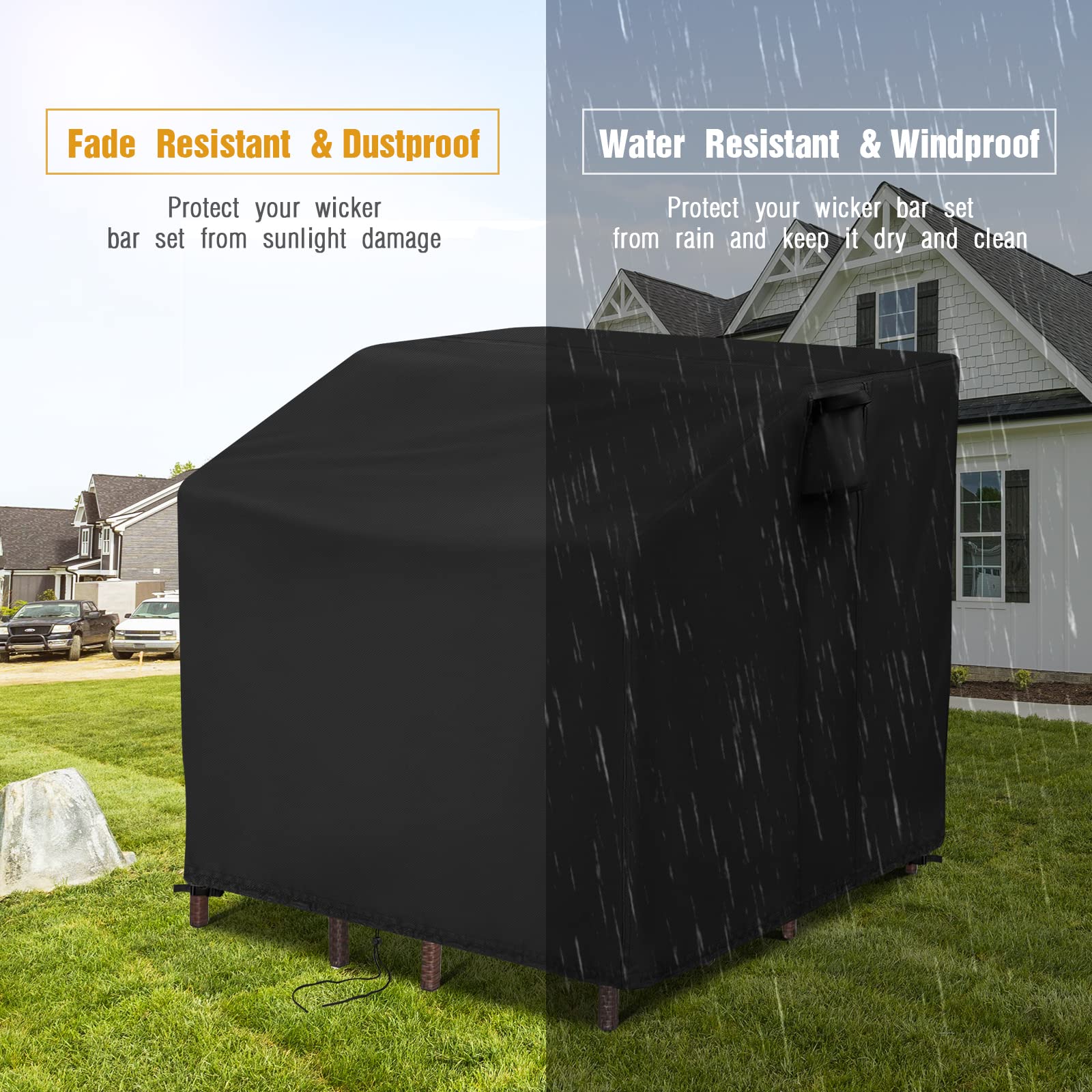 Snapklik.com : Guisong 41 Inch Waterproof Outdoor Bar Set Cover, Heavy ...