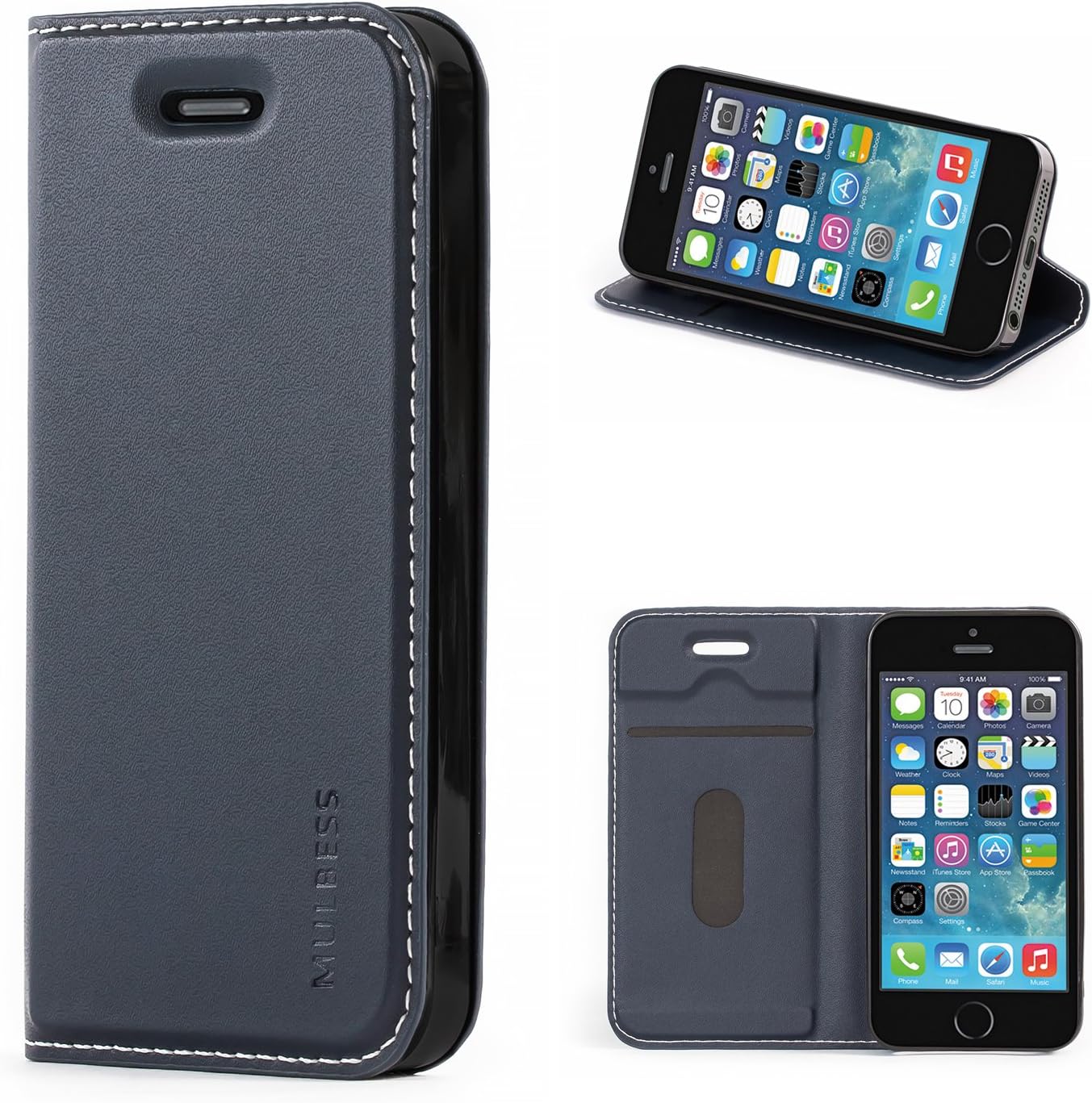 Mulbess iPhone 5s Case, iPhone 5s Phone Case, Flip Leather Wallet Phone ...
