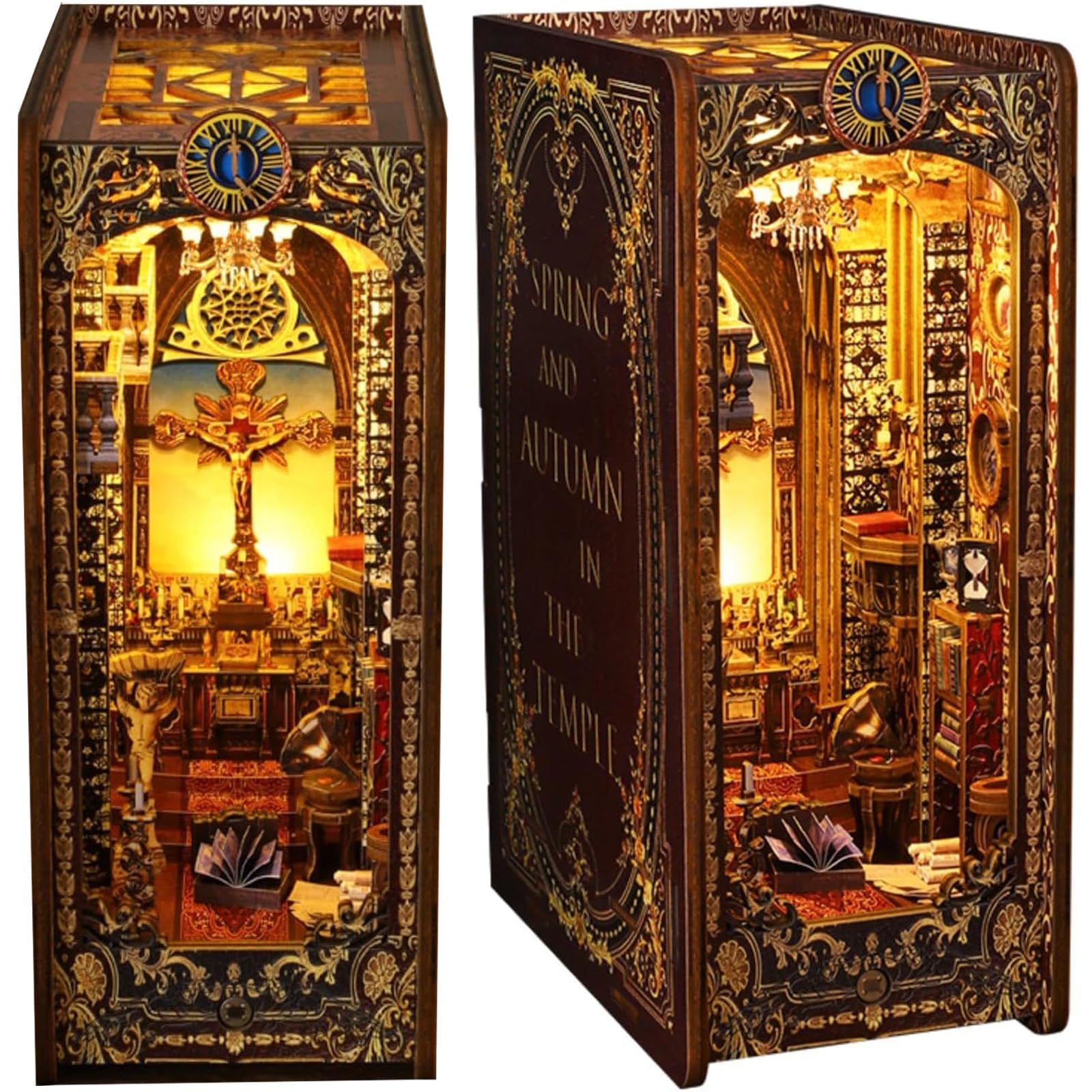 DIY Book Nook Kit, DIY Miniature Dollhouse Kit with Furniture and LED ...