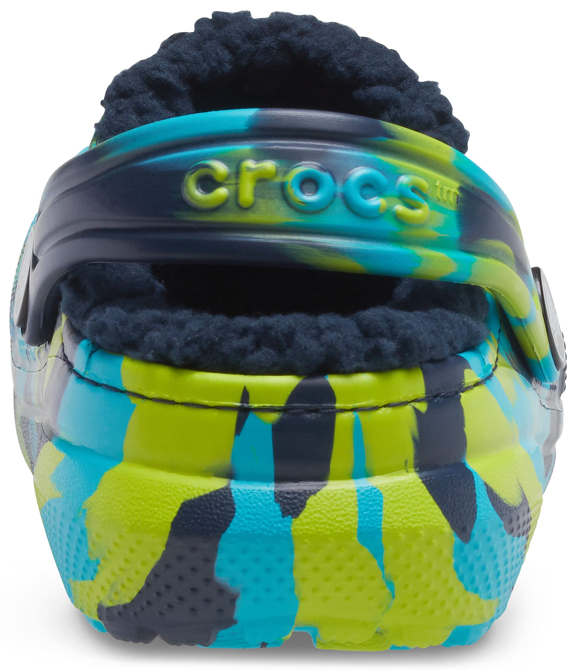 Snapklik.com : Crocs Kids Classic Marbled Tie Dye Lined Clog Kids Slippers