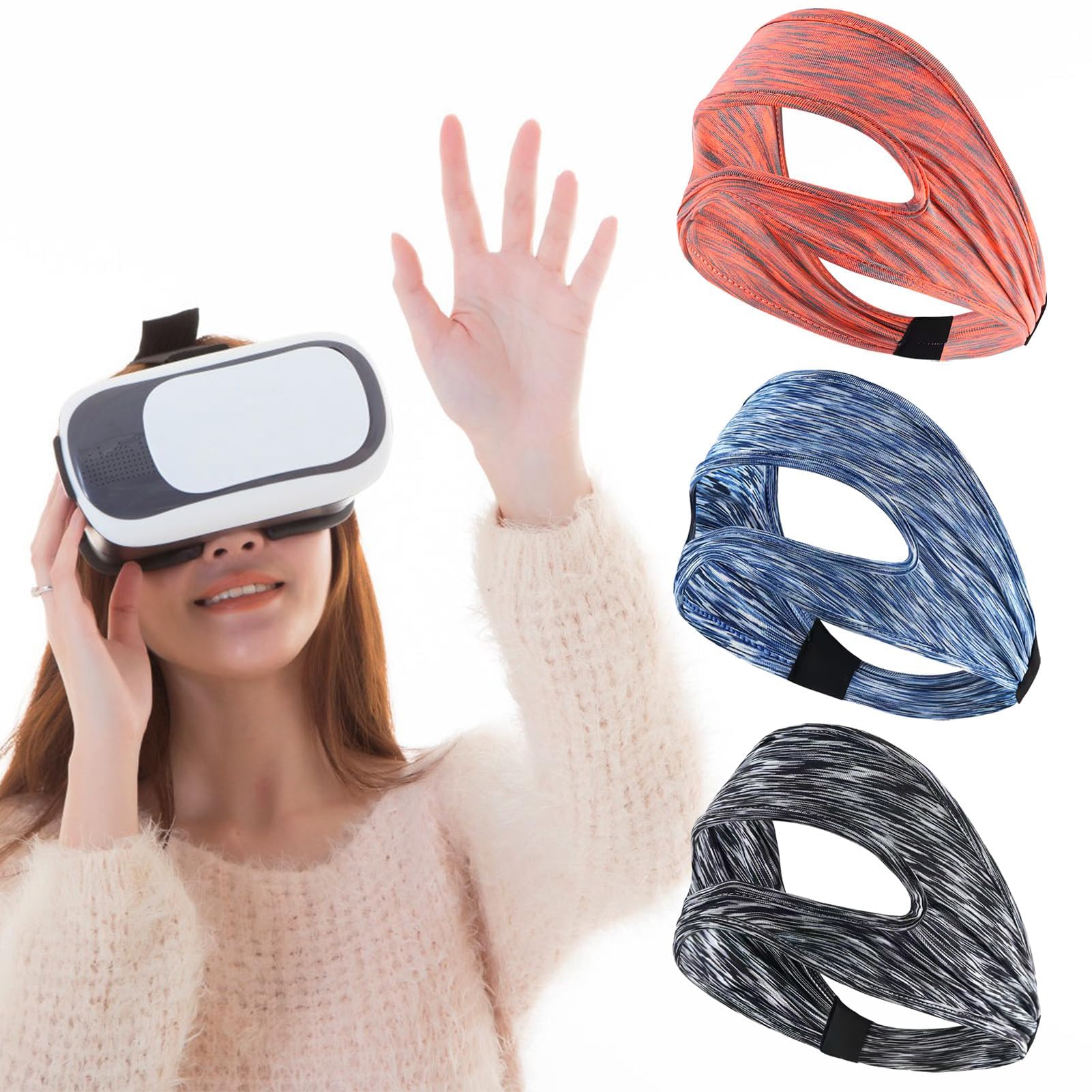 Amazon.com: 3PCS VR Eye Mask, Adjustable Breathable VR Sweat Band, Eye ...