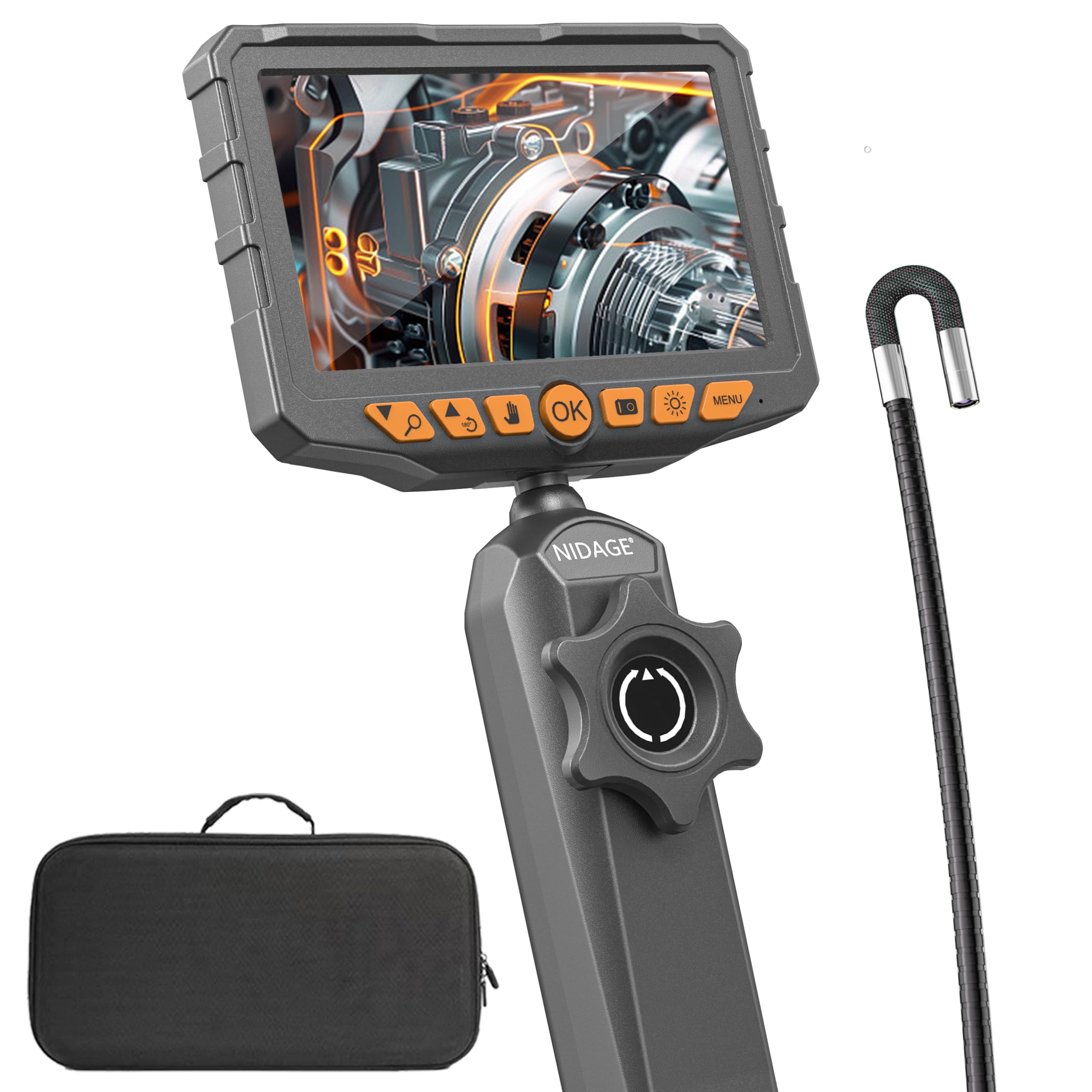 Snapklik.com : 2-Way Articulating Borescope NIDAGE 0.24in Articulated ...