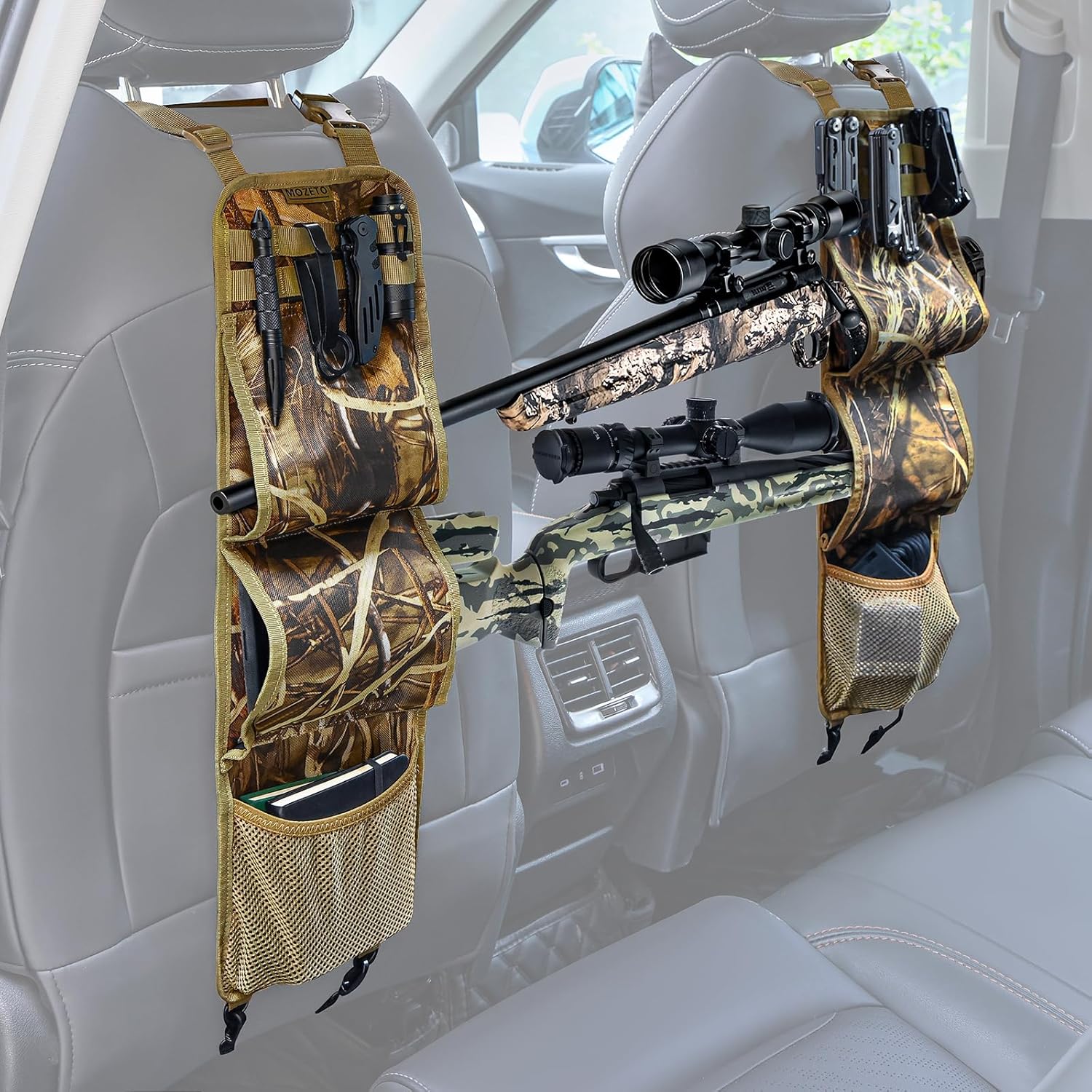 Amazon.com: MOZETO Seat Back Gun Rack, 900D Adjustable Truck Seat Gun ...