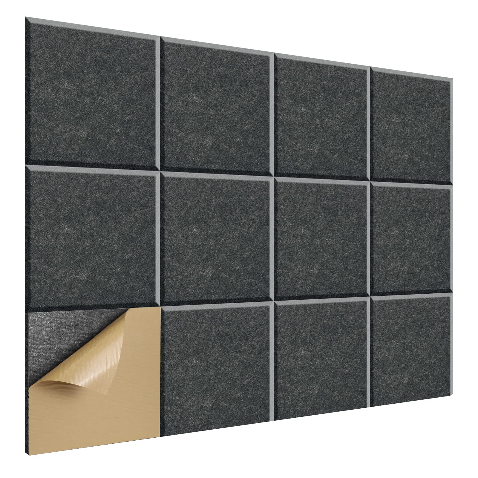 Amazon.com: SHJADE Sound Proof Panels Square Self-Adhesive, 12 Pieces ...
