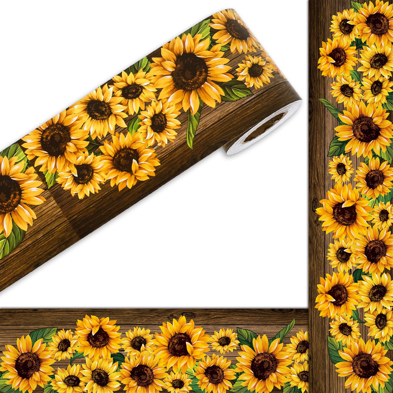 Amazon.com: JarThenaAMCS 32.8Ft Sunflower Bulletin Board Border Summer ...