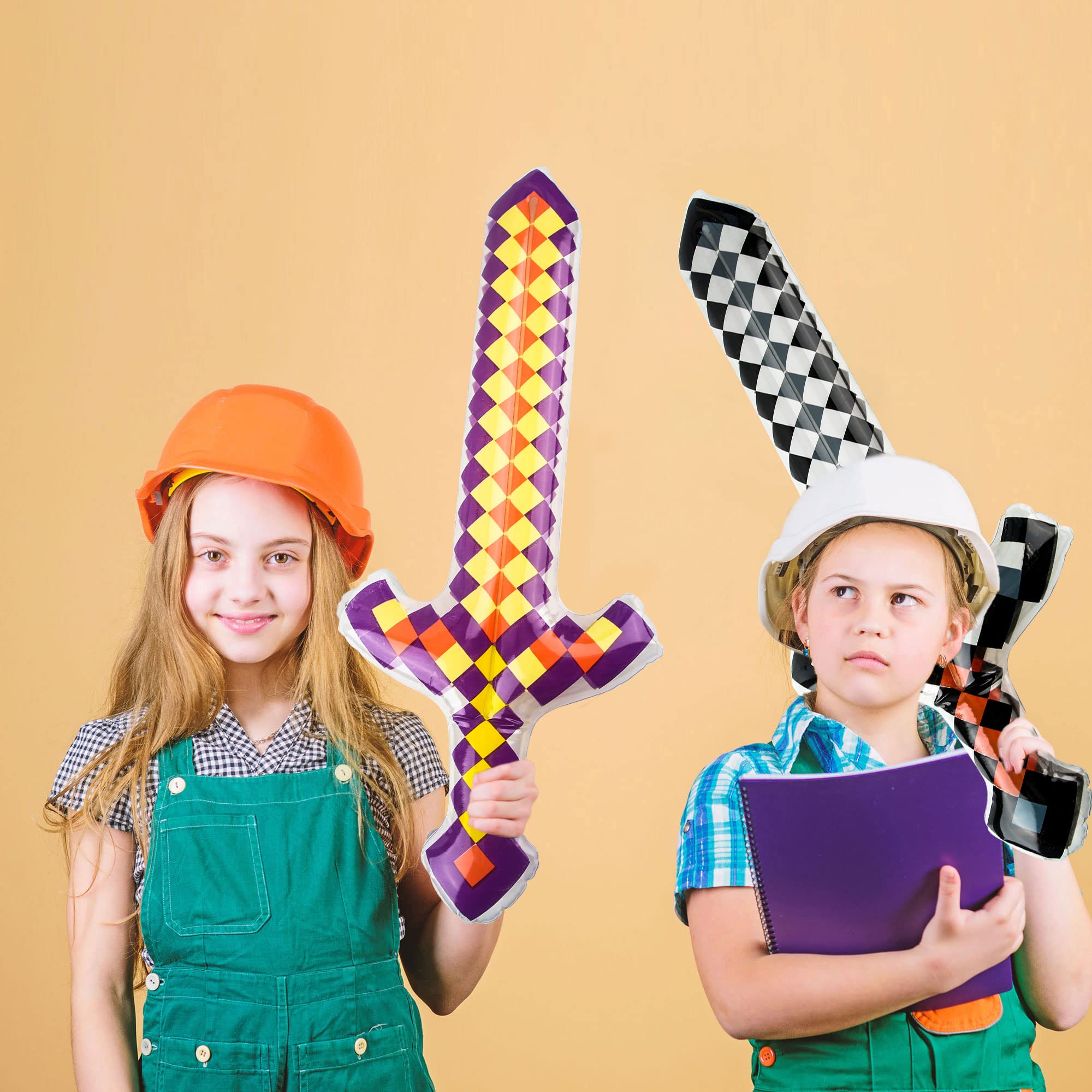 Snapklik.com : Cagemoga 20 Pcs Inflatable Pixel Craft Swords Blow Up ...