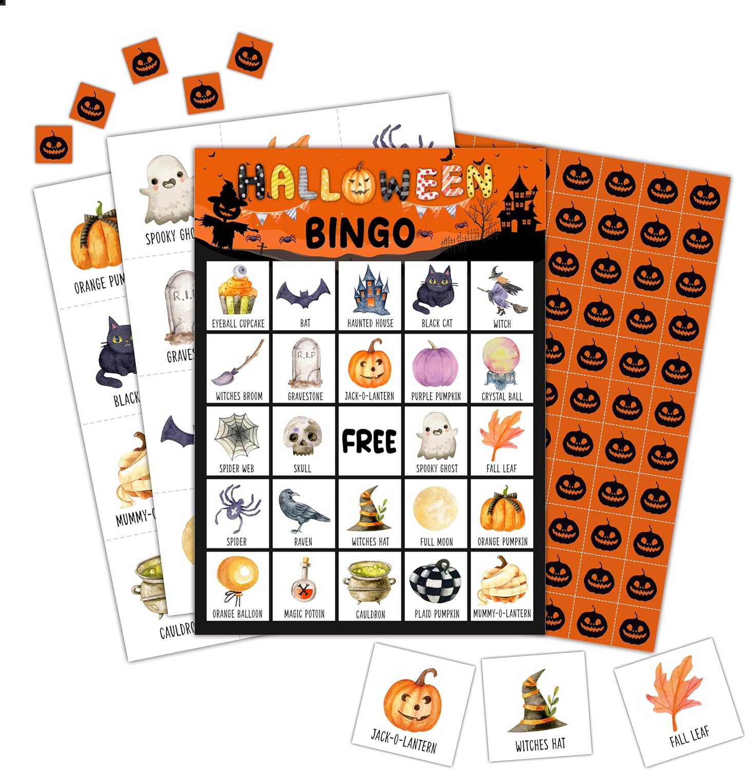 Amazon.com: UTESG Halloween Bingo Games for Adults, 24 Players ...