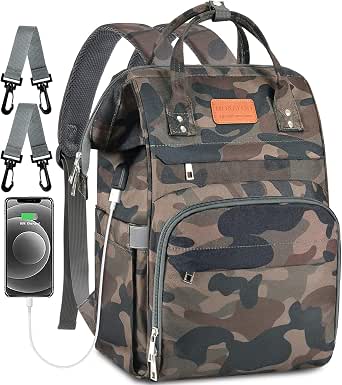Amazon.com: Mokaloo Diaper Bag Backpack, Large Baby Bag for Boys ...