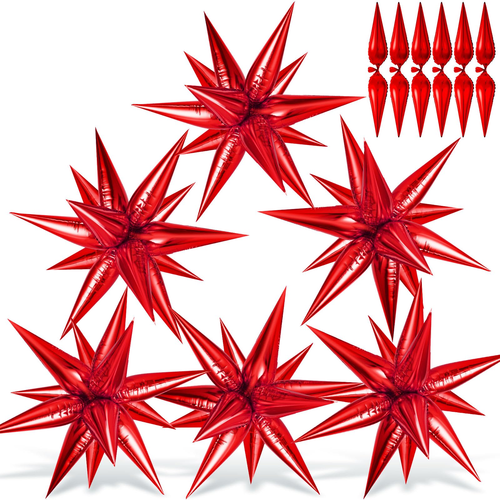 Amazon.com: 72 Pcs Red Starburst Balloons - 26 Inch Explosion Starburst ...