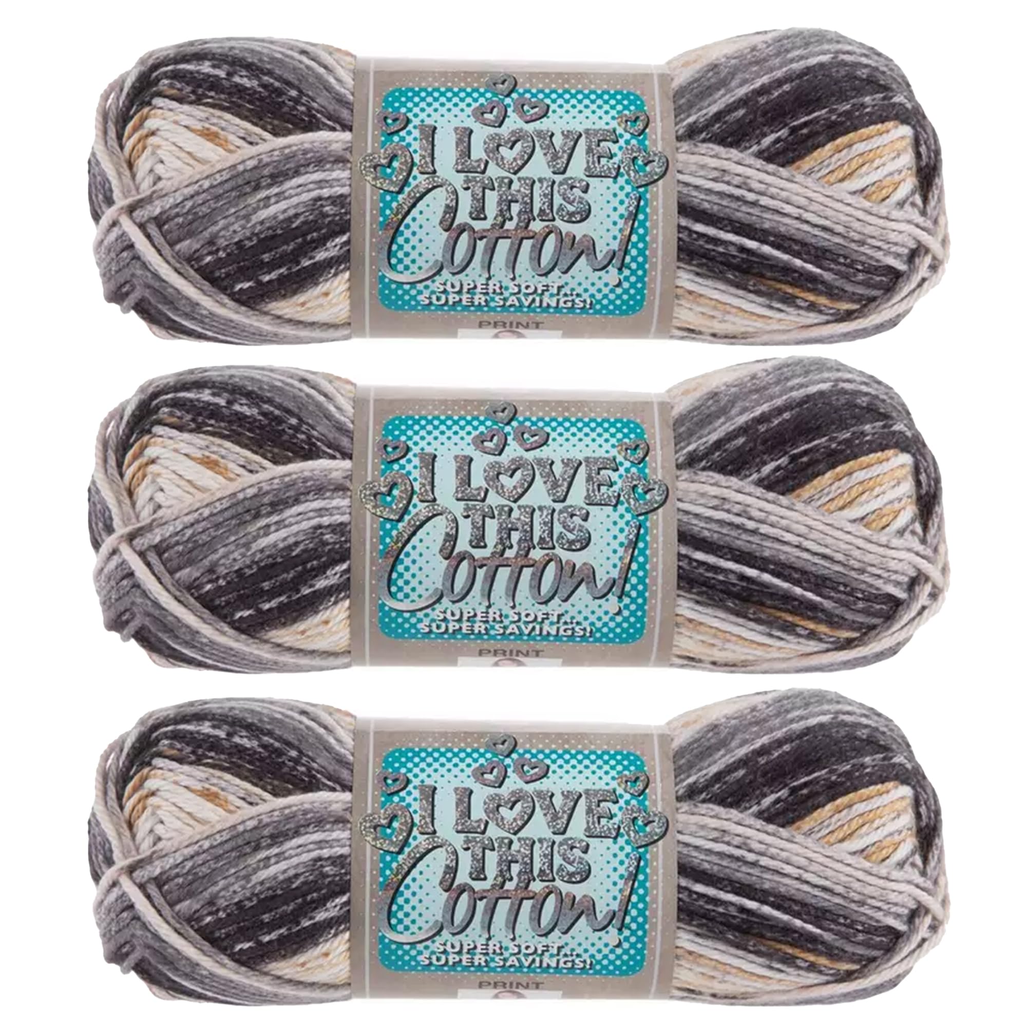 Amazon.com: I Love This Cotton Medium Yarn for Crocheting & Knitting ...