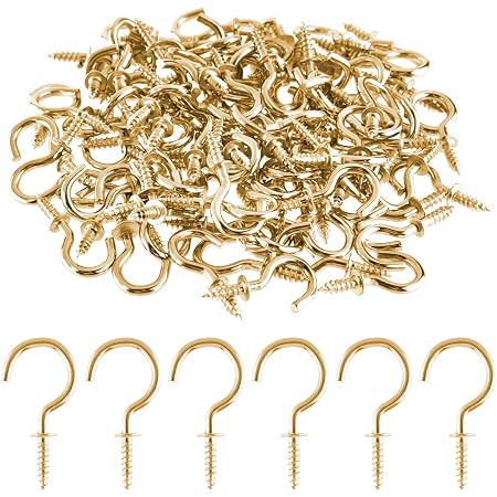 Amazon.com: Cup Screw Hooks for Hanging, DYWISHKEY 136PCS 7 Sizes Cup ...