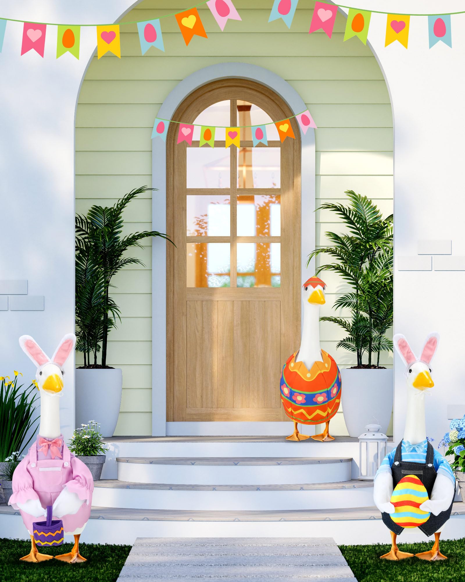 Snapklik.com : 3 Set Easter Goose Outfits Porch Goose Costume Pink Blue ...