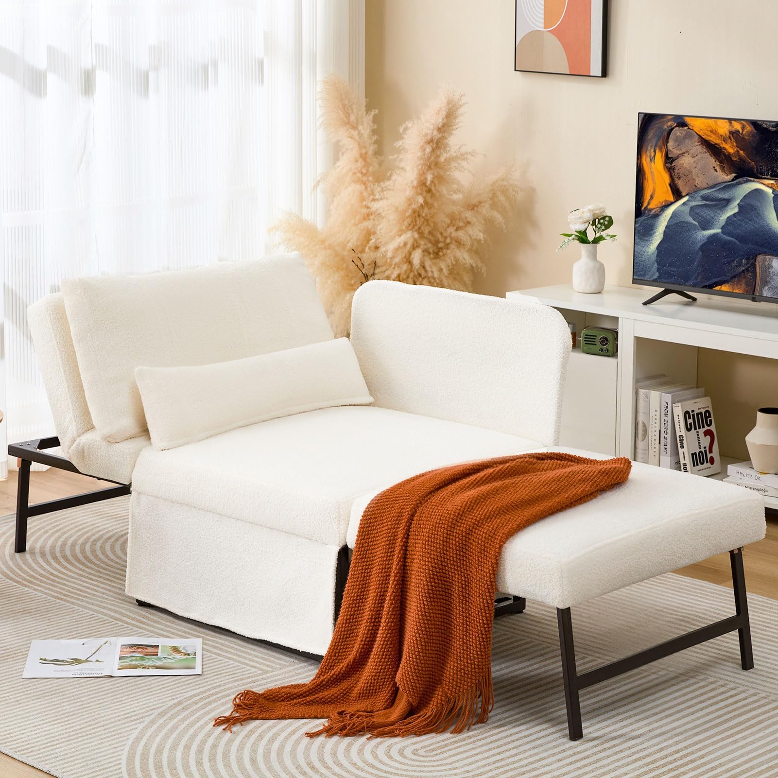 Amazon.com: 3-in-1 Sofa Bed Chair, Convertible Sleeper Chair Bed,Adjust ...